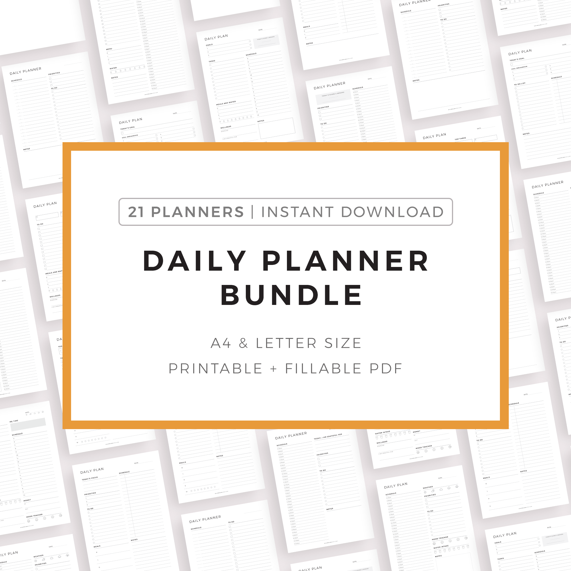 Daily Planner Inserts Bundle, A4/Letter Size, Instant Download - Payhip