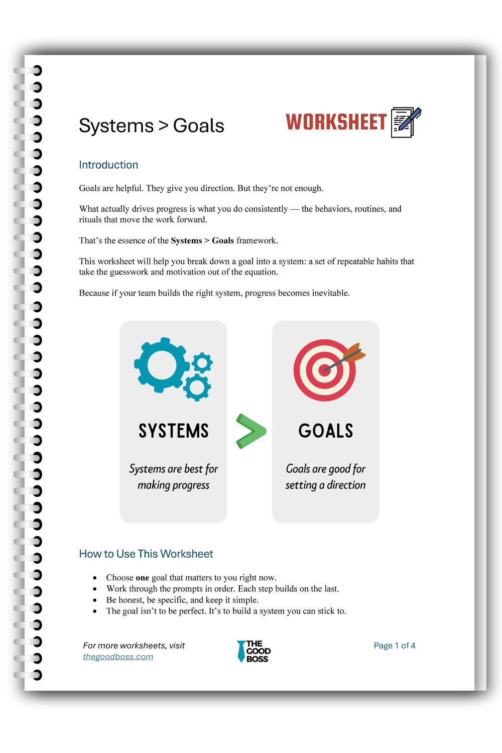 Worksheet: Systems > Goals