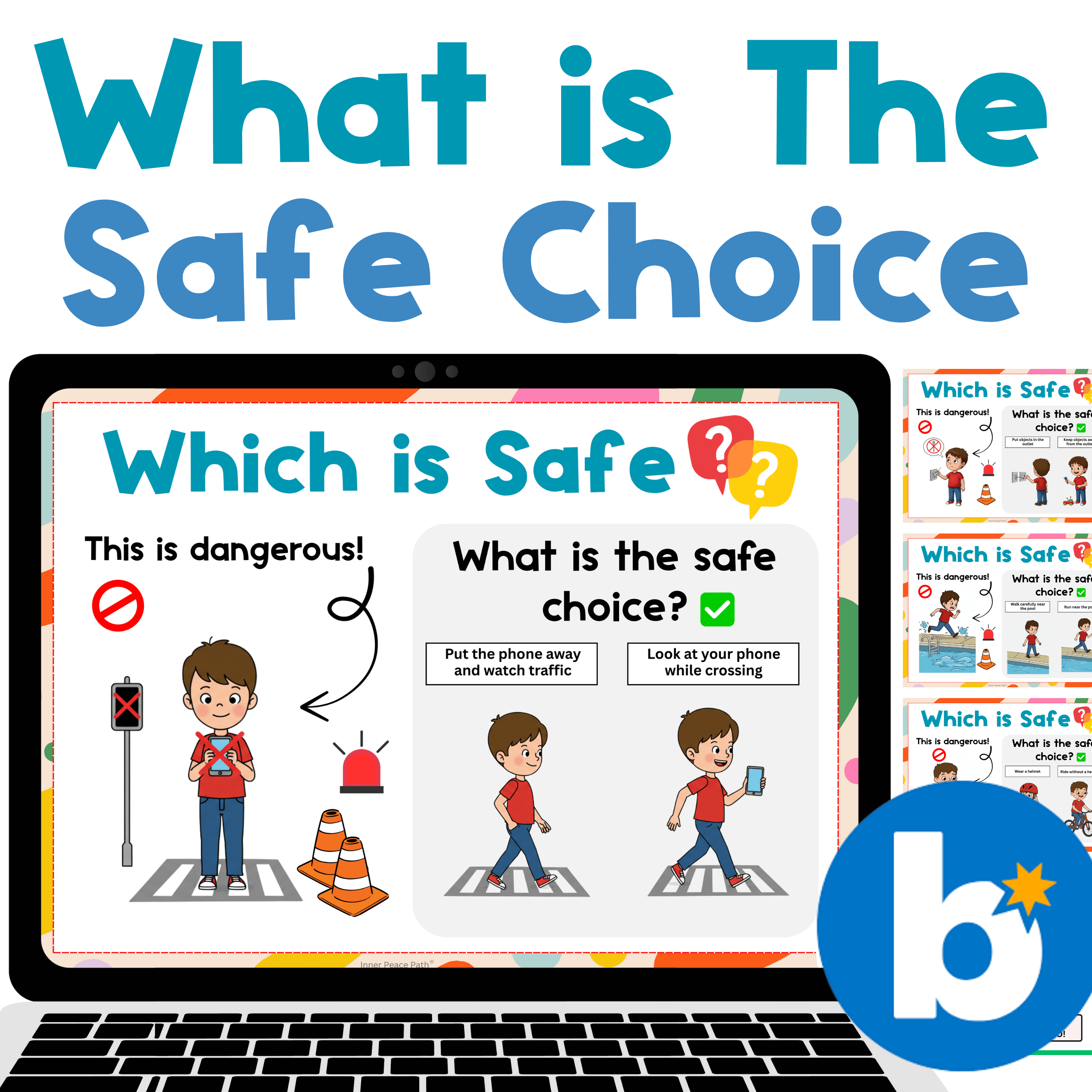 Safe vs. Dangerous Game Boom Cards Behaviors Scenarios and Picture ...