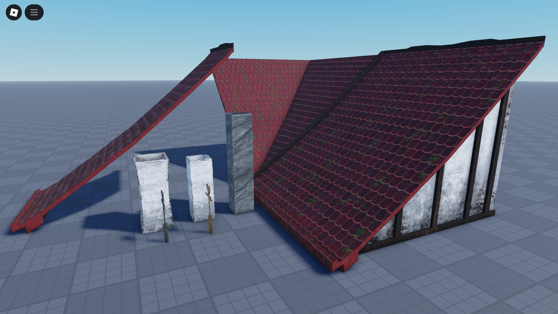 Medieval Pack Roofs – Roblox Roofs with Chimneys & Details