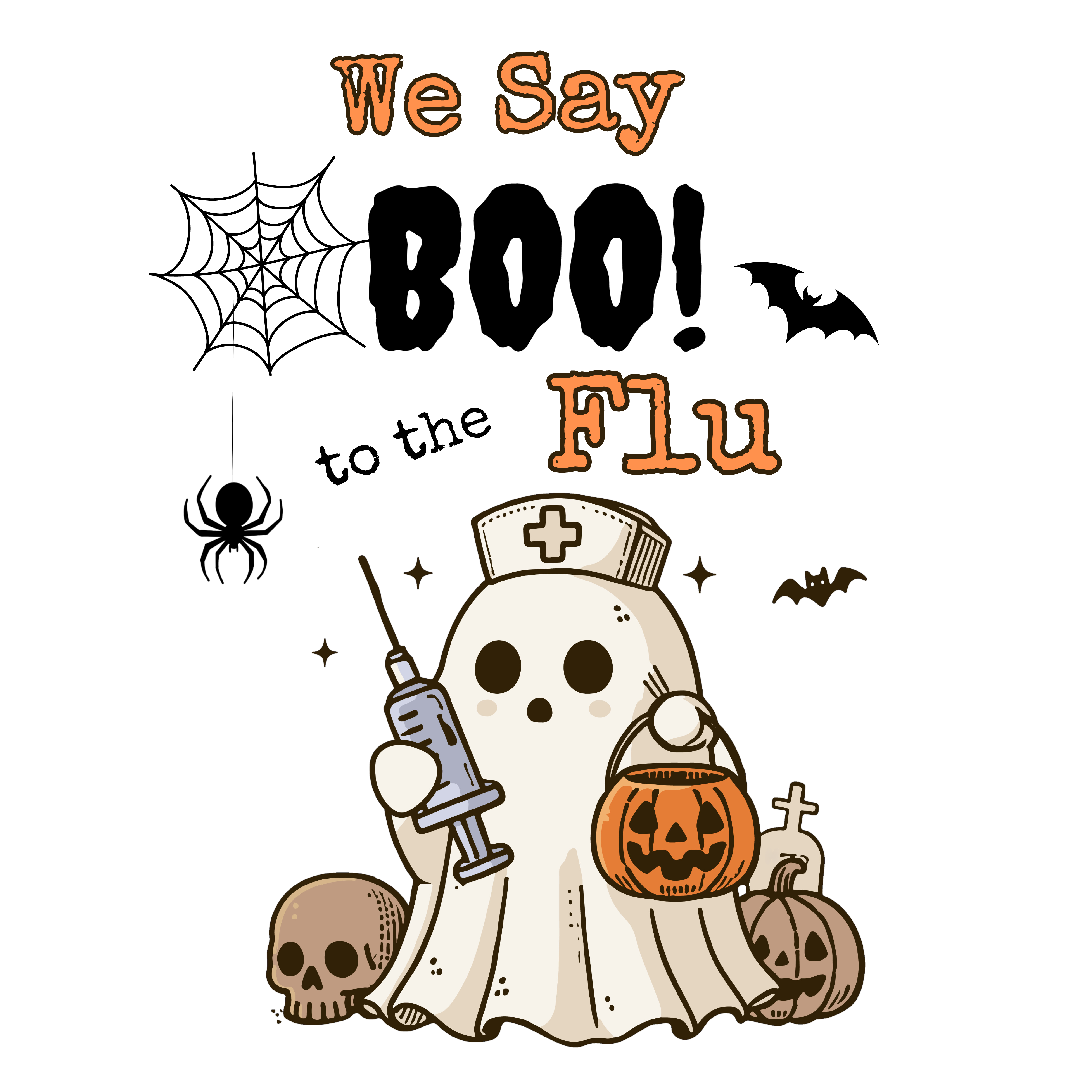 We Say Boo to the Flu Ghost Nurse - Payhip