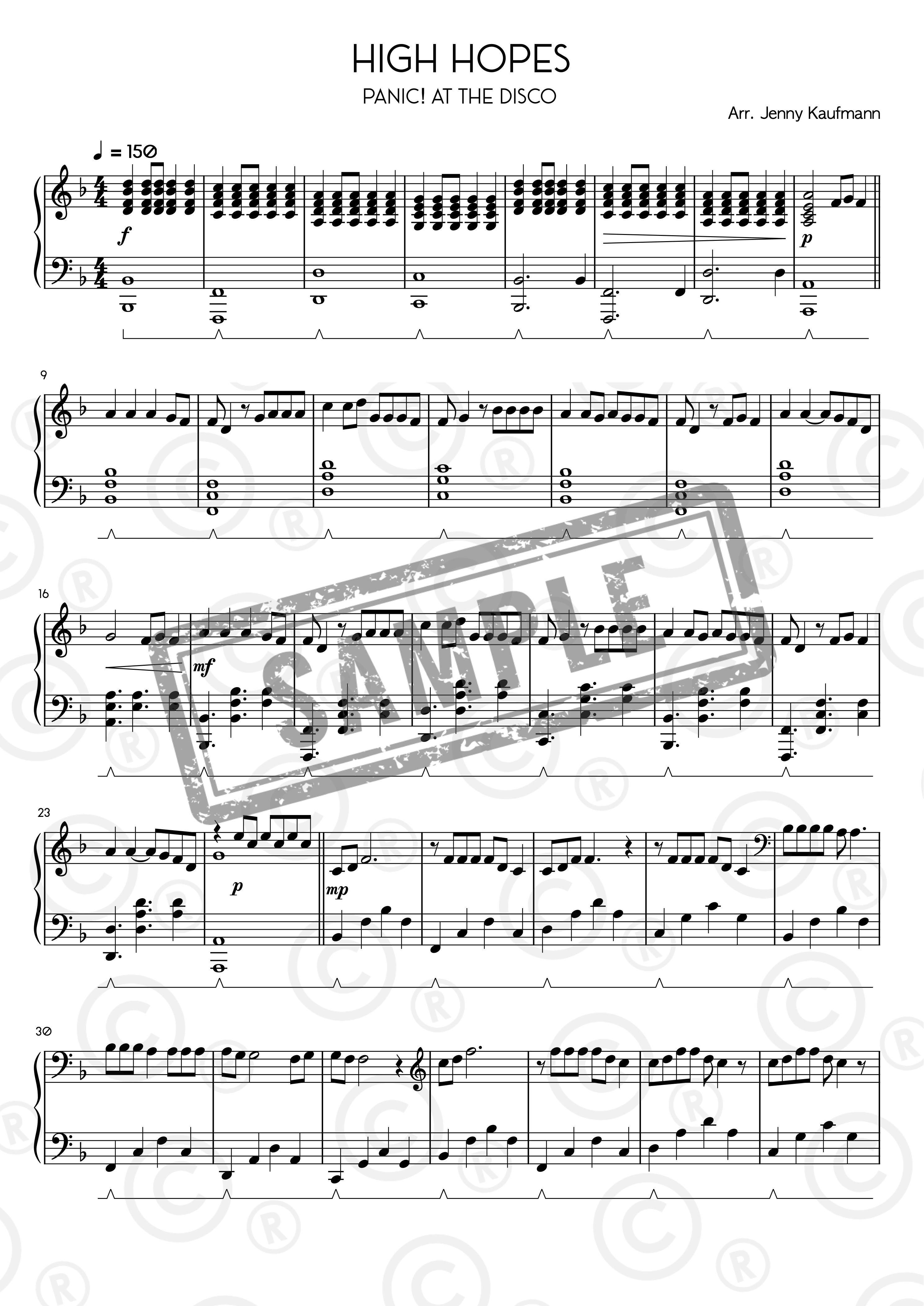 High Hopes - Panic at the Disco - Sheet music - Payhip