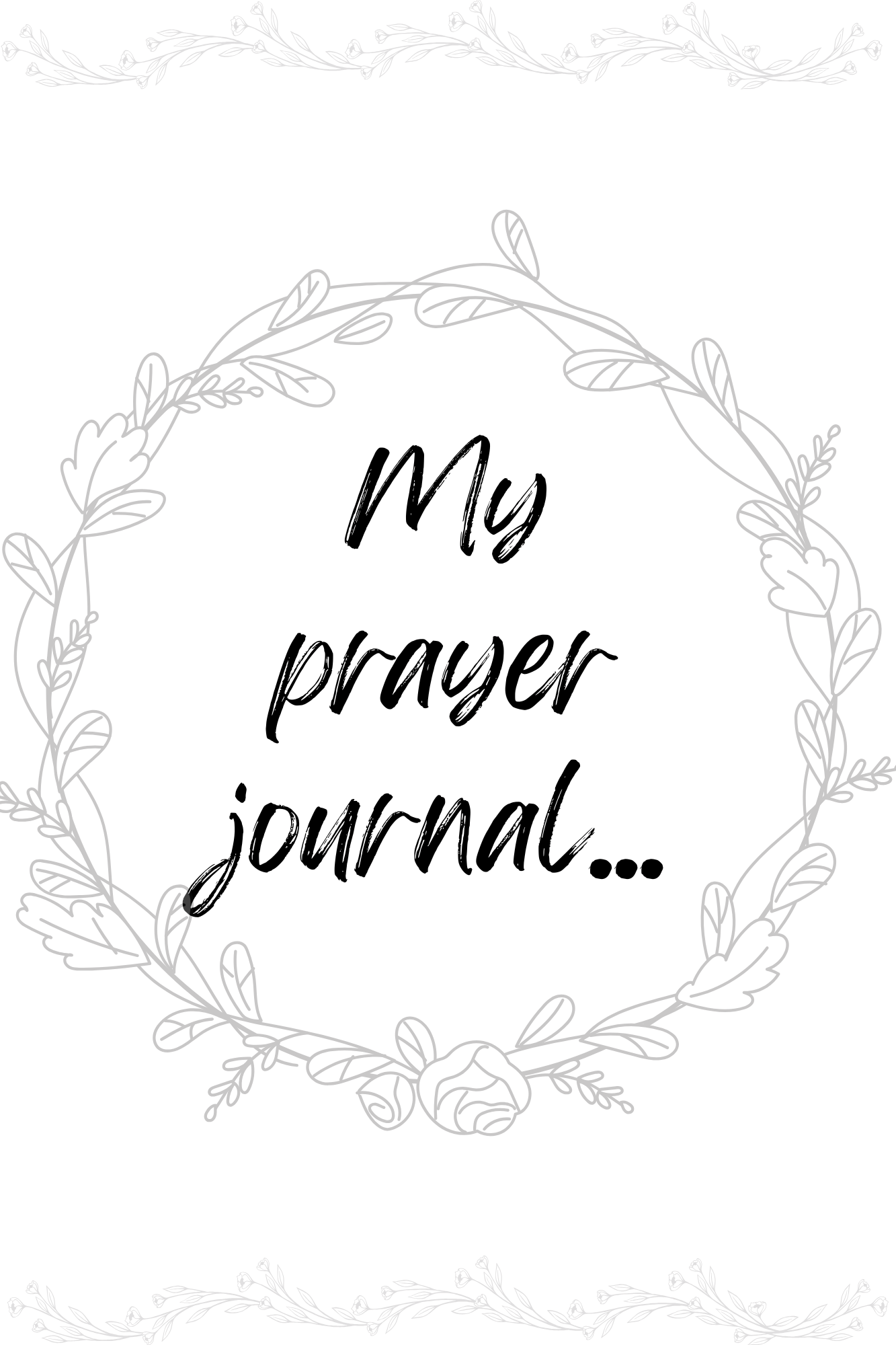 Printable Prayer Journal – Faith & Reflection Journal for Daily Prayer ...