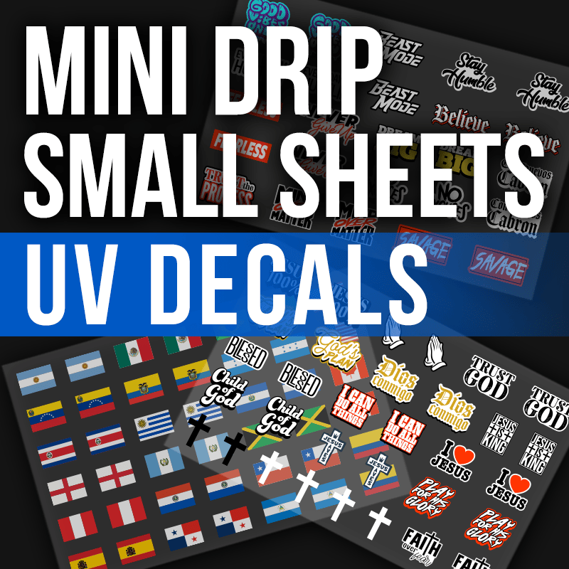 Cleat Drip - Mini Drip - Small Sheets UV Decals