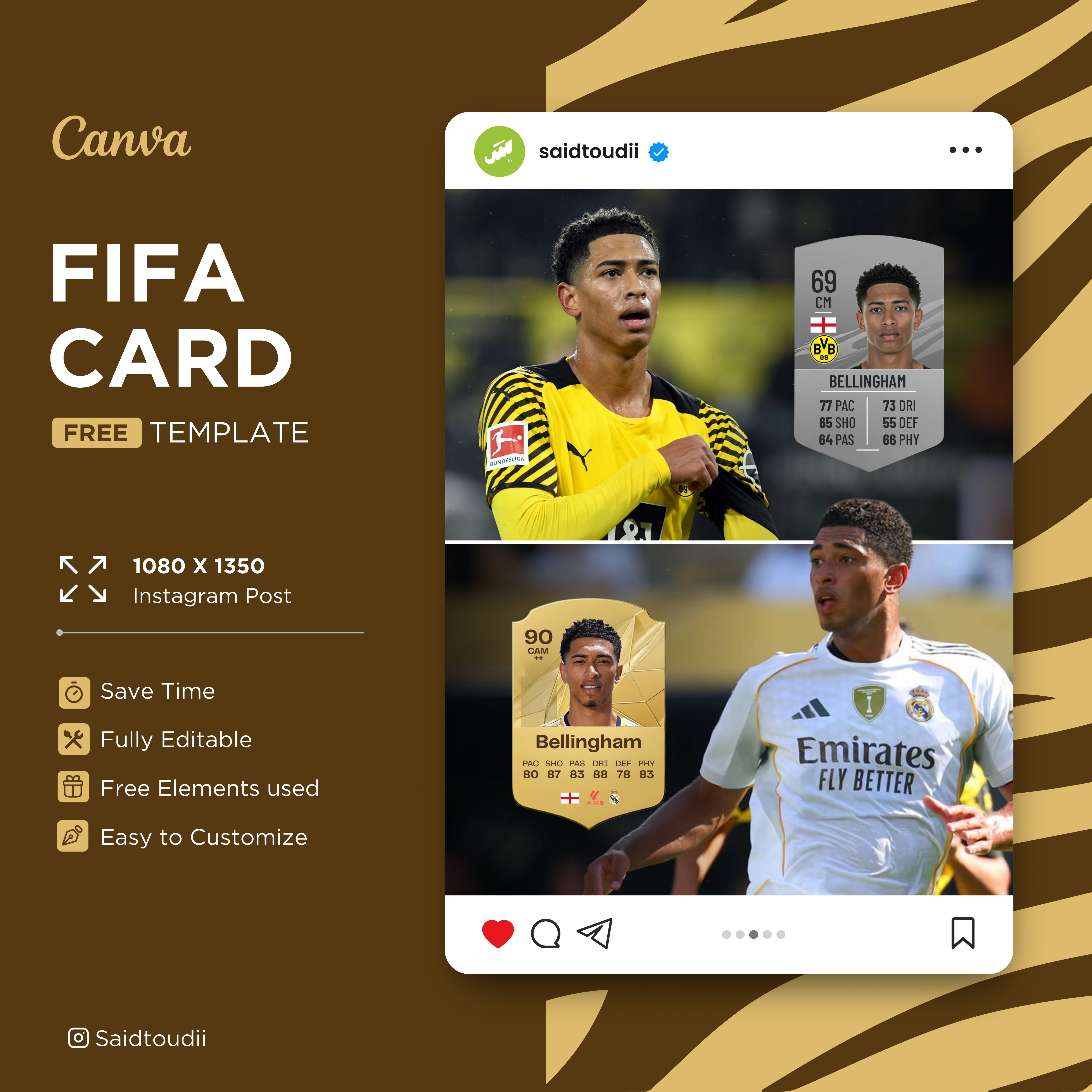 Fifa Card canva template - Payhip
