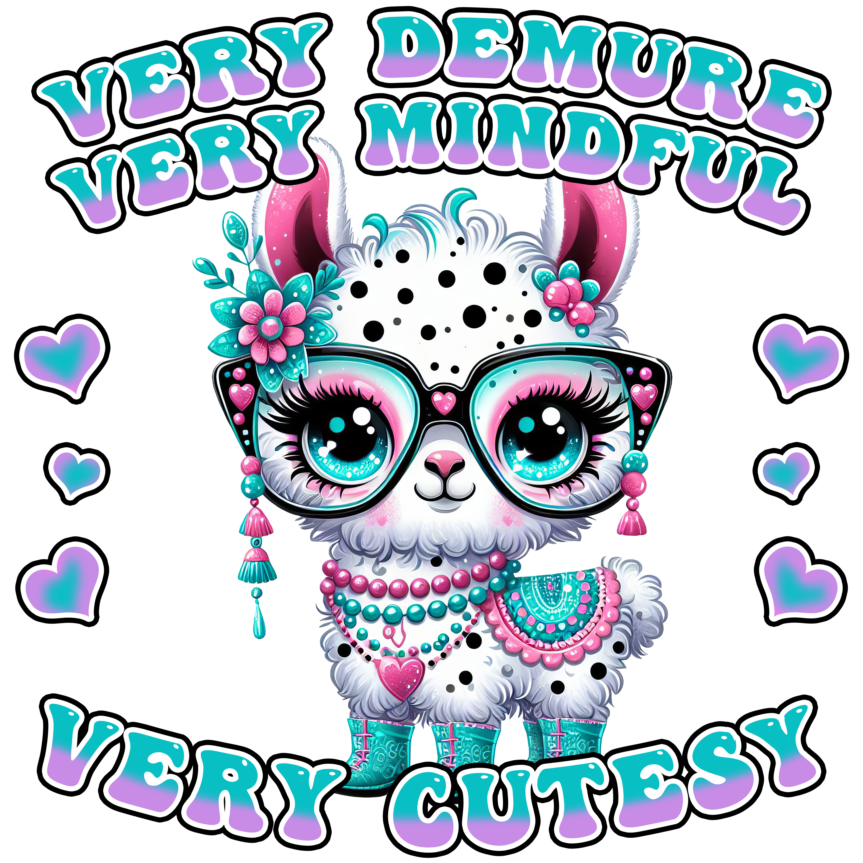 Very Demure Very Mindful Very Cutesy -Llama - Payhip