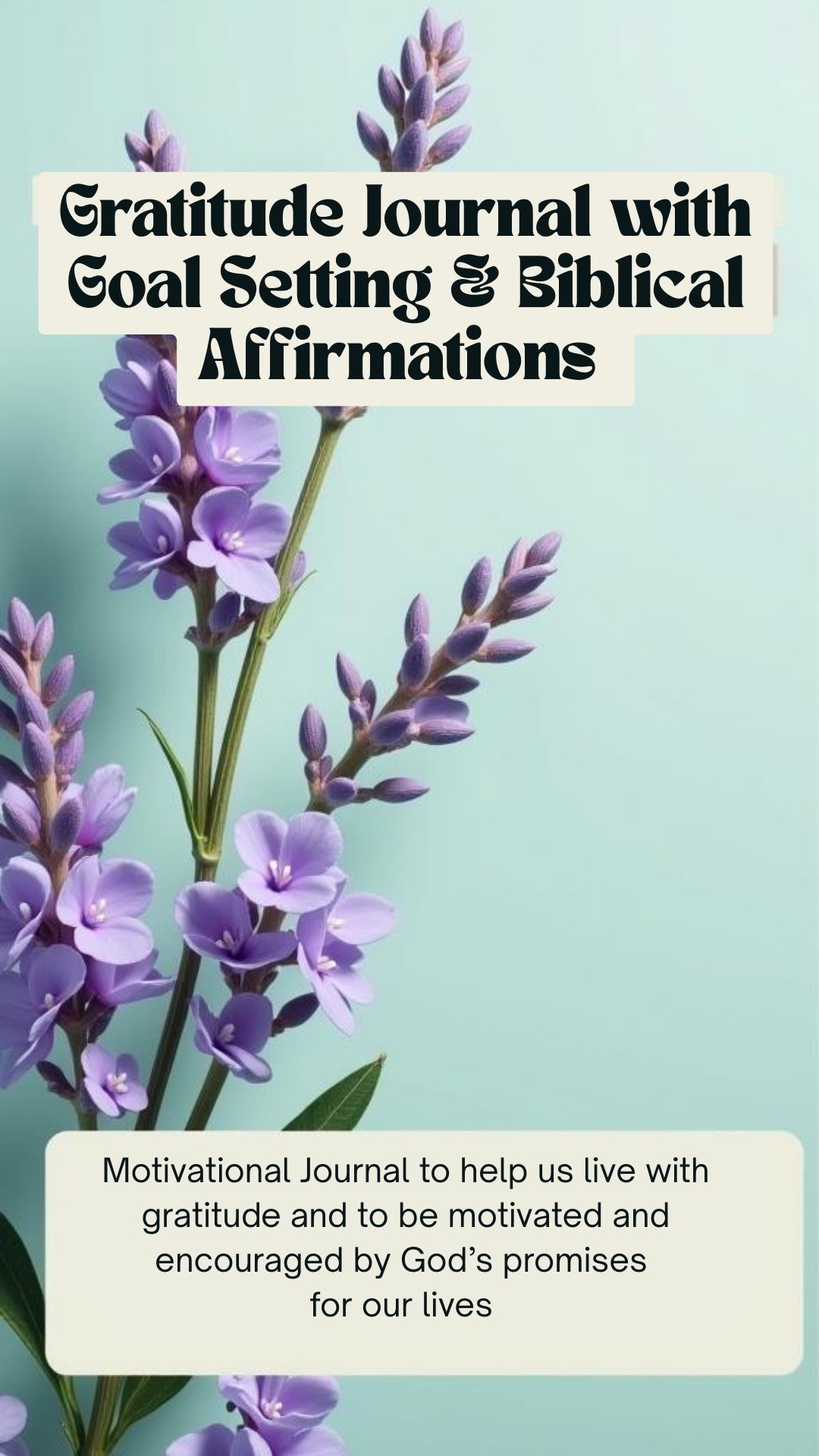 Printable Gratitude Journal with Goal Setting and Biblical Affirmations ...