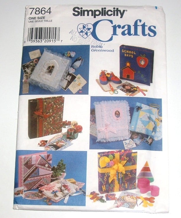 Simplicity 7864 Crafts Sewing Pattern – Photo Album & Scrapbook Covers