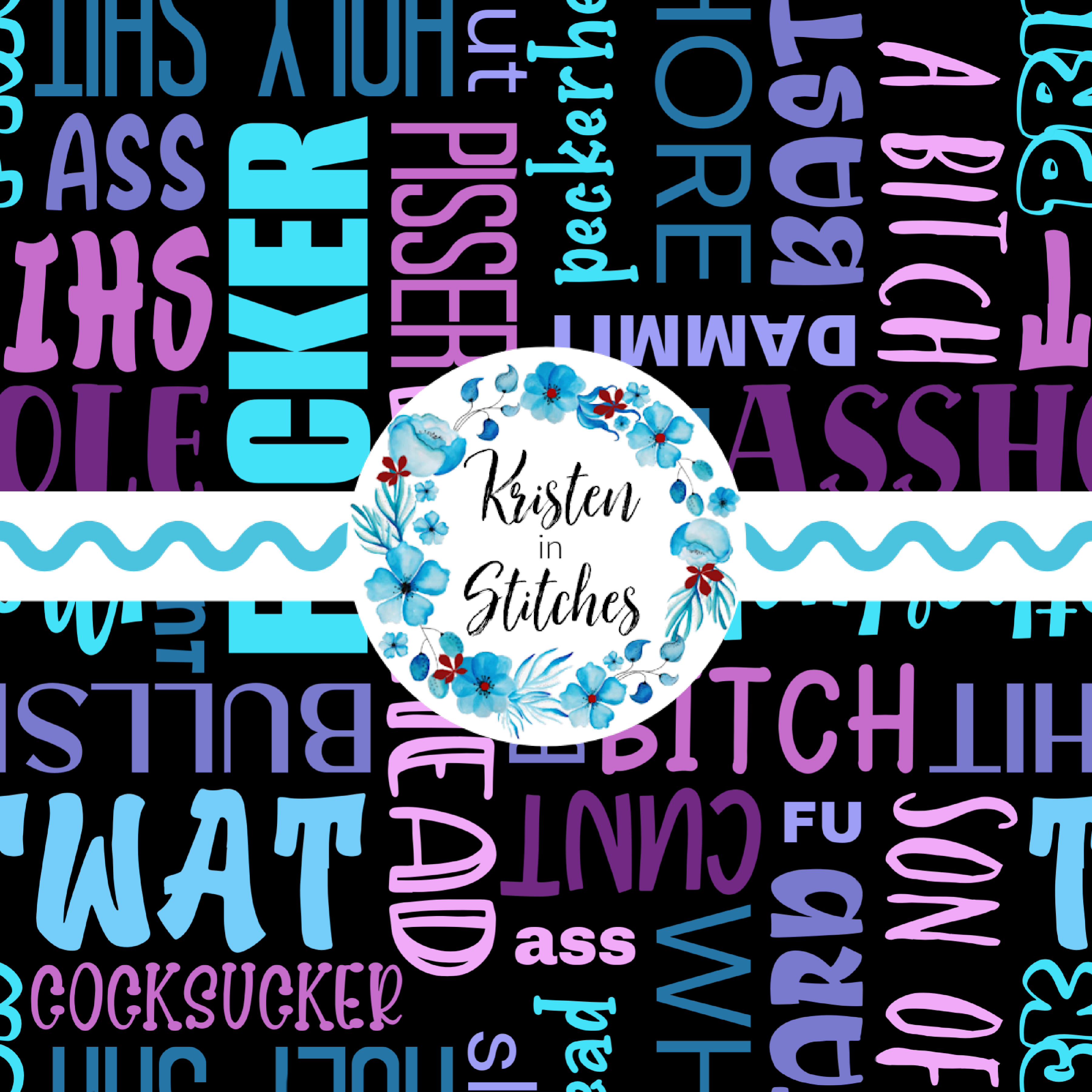 Swear Word Cloud, Sweary Rude Sayings Seamless Pattern - Payhip