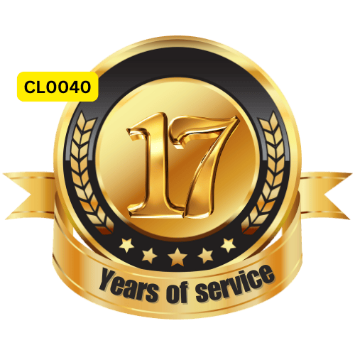 17 year of service emblem to elevate award Certificate template ...