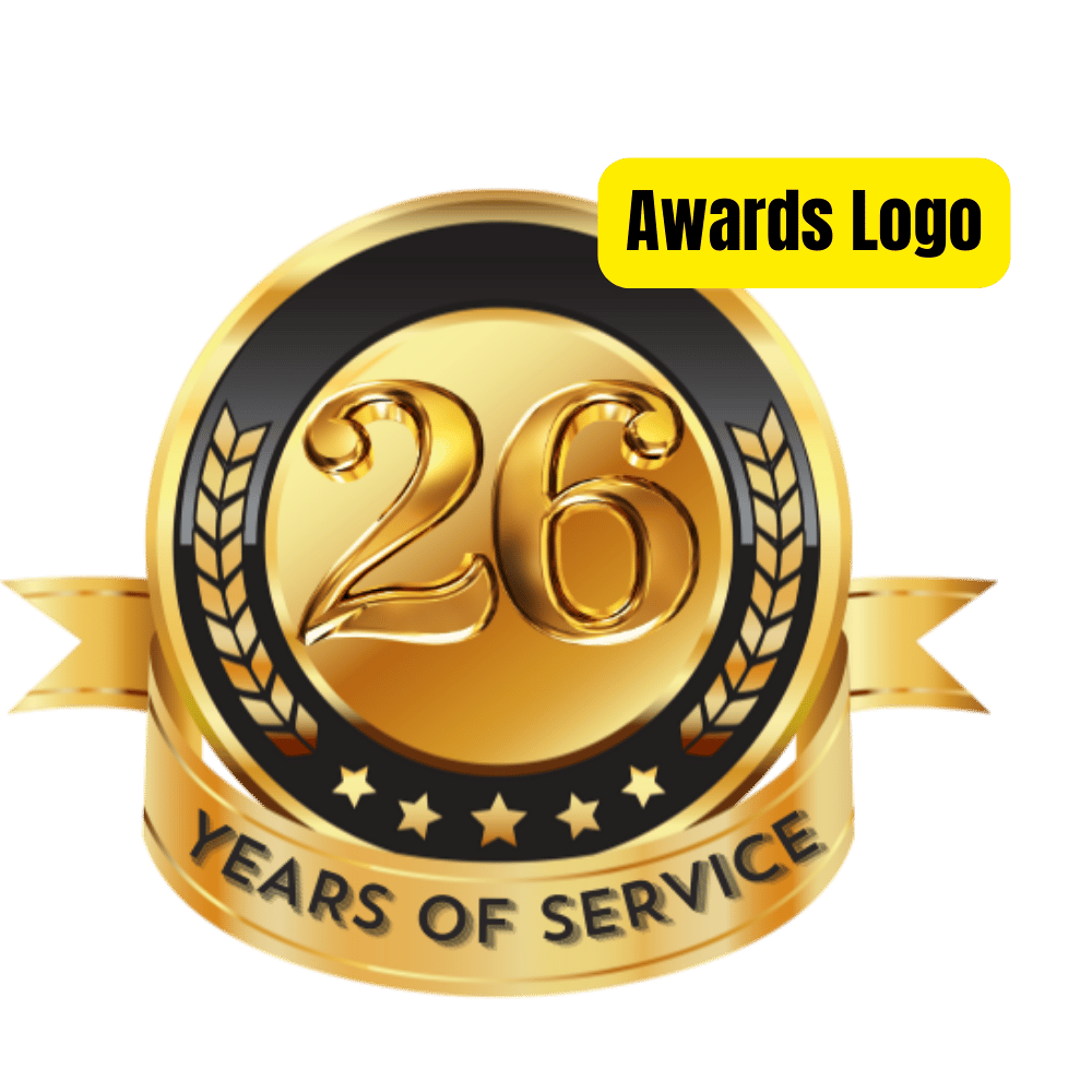 26 year of service emblem to elevate award Certificate template ...