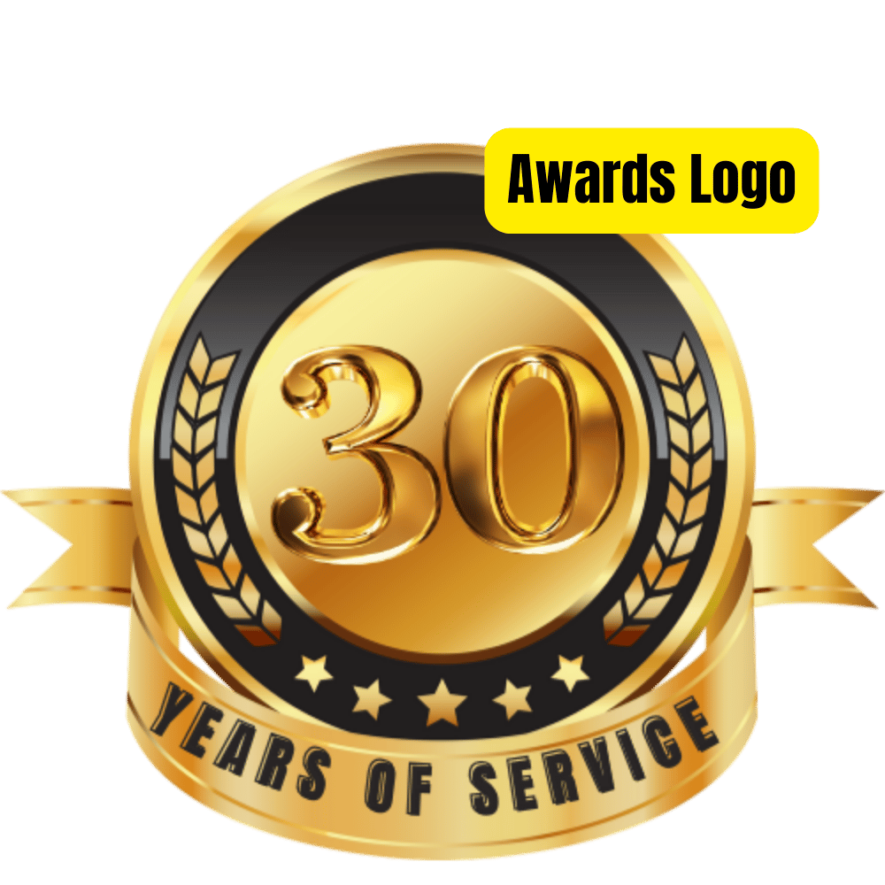 30 year of service emblem to elevate award Certificate template ...