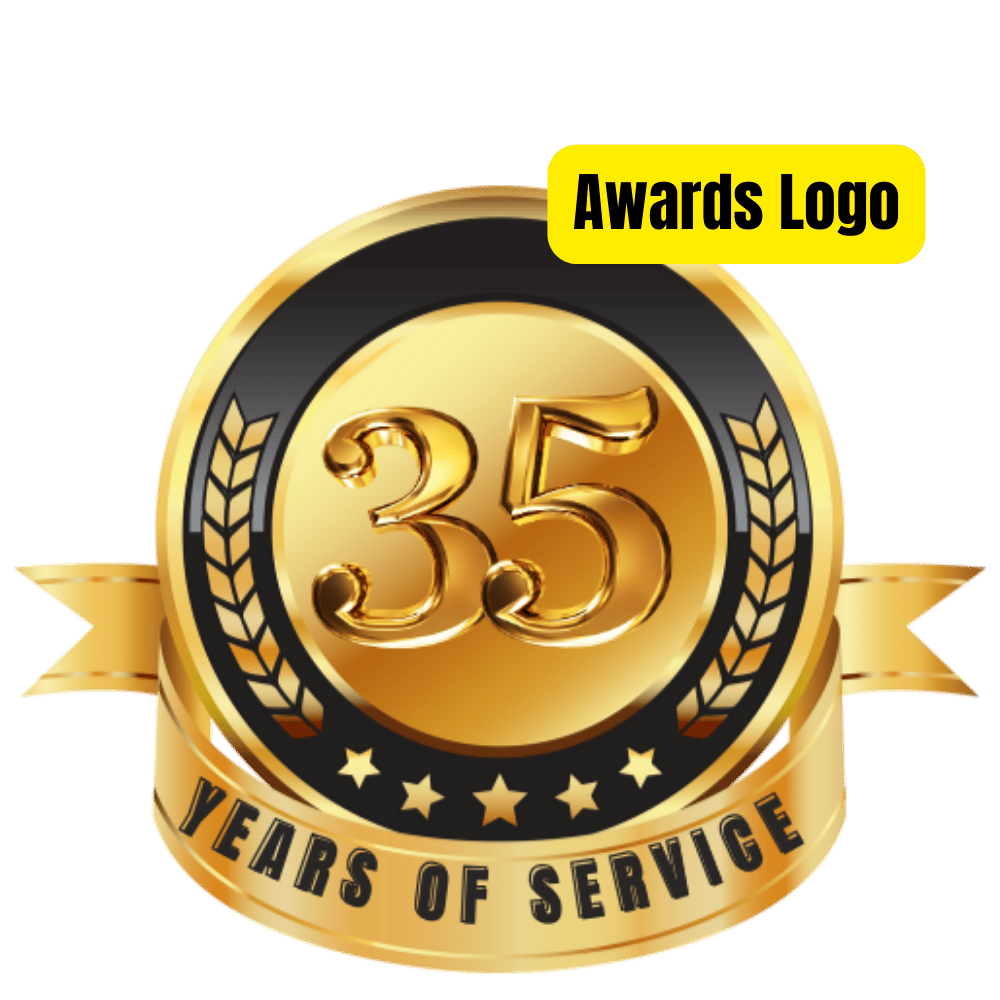 35 year of service emblem to elevate award Certificate template ...