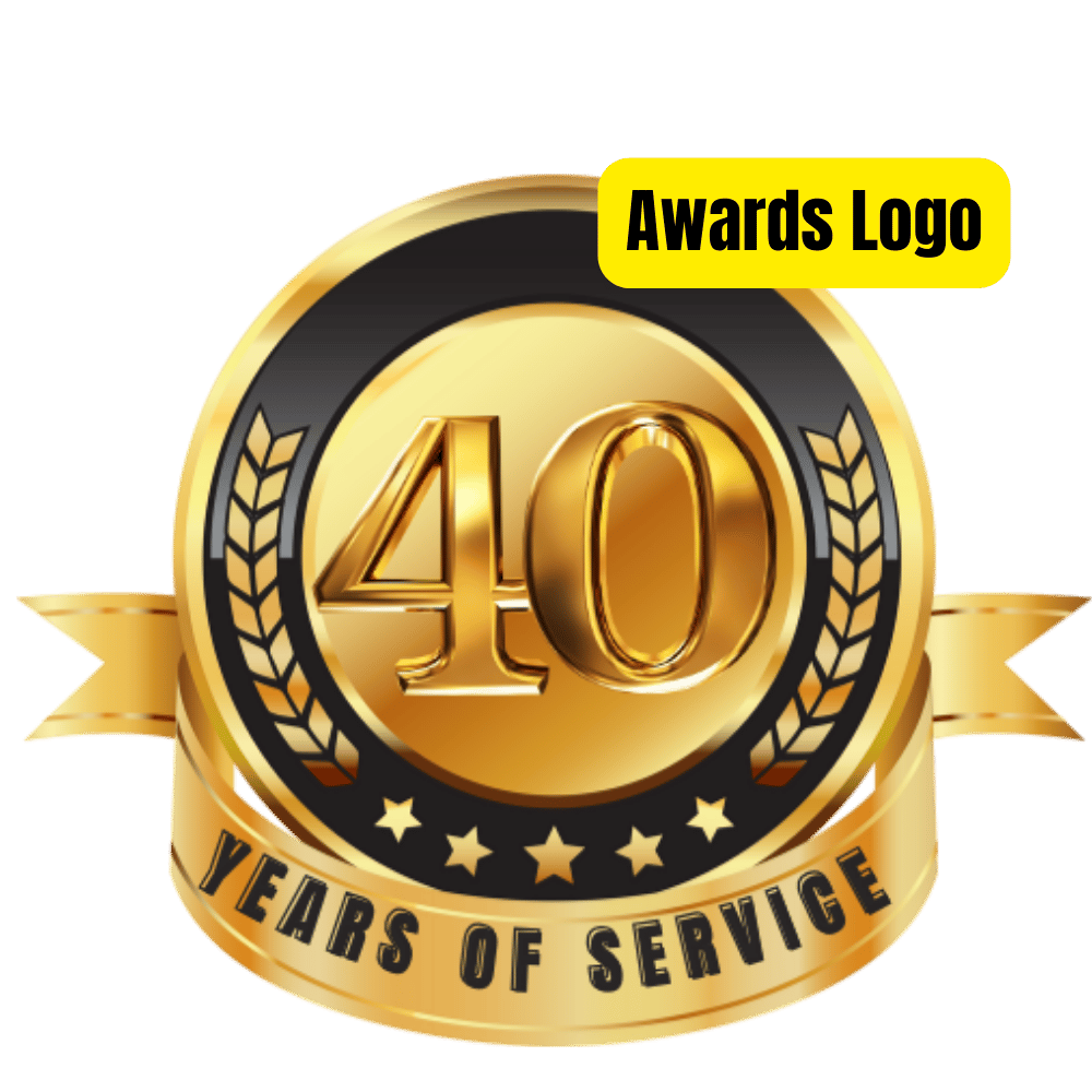 40 year of service emblem to elevate award Certificate template ...
