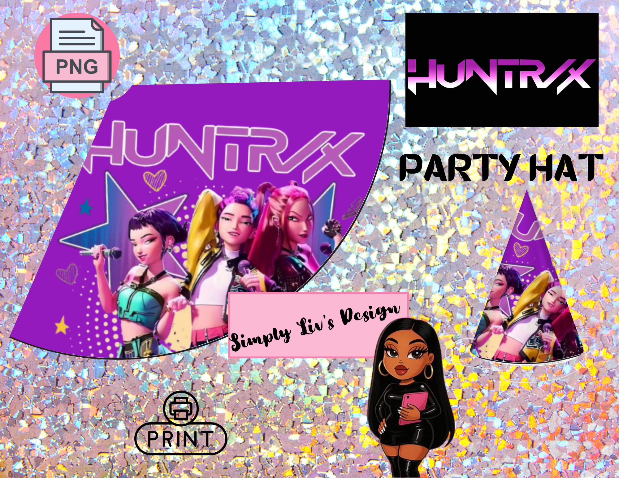 Huntrix party hat - Payhip