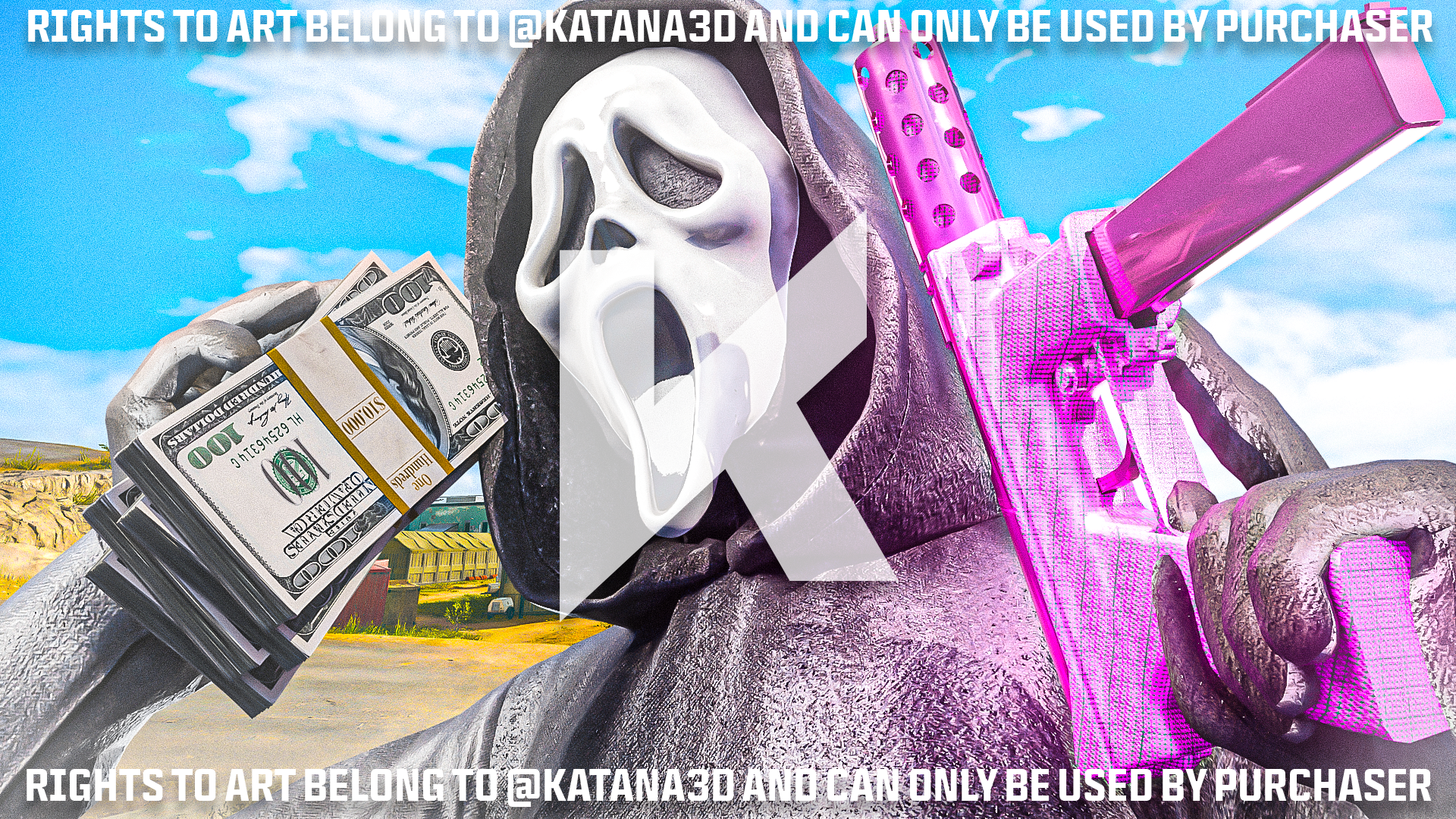 COD/Warzone Thumbnail - Ghostface Tec9 Money (3 Versions) - Payhip