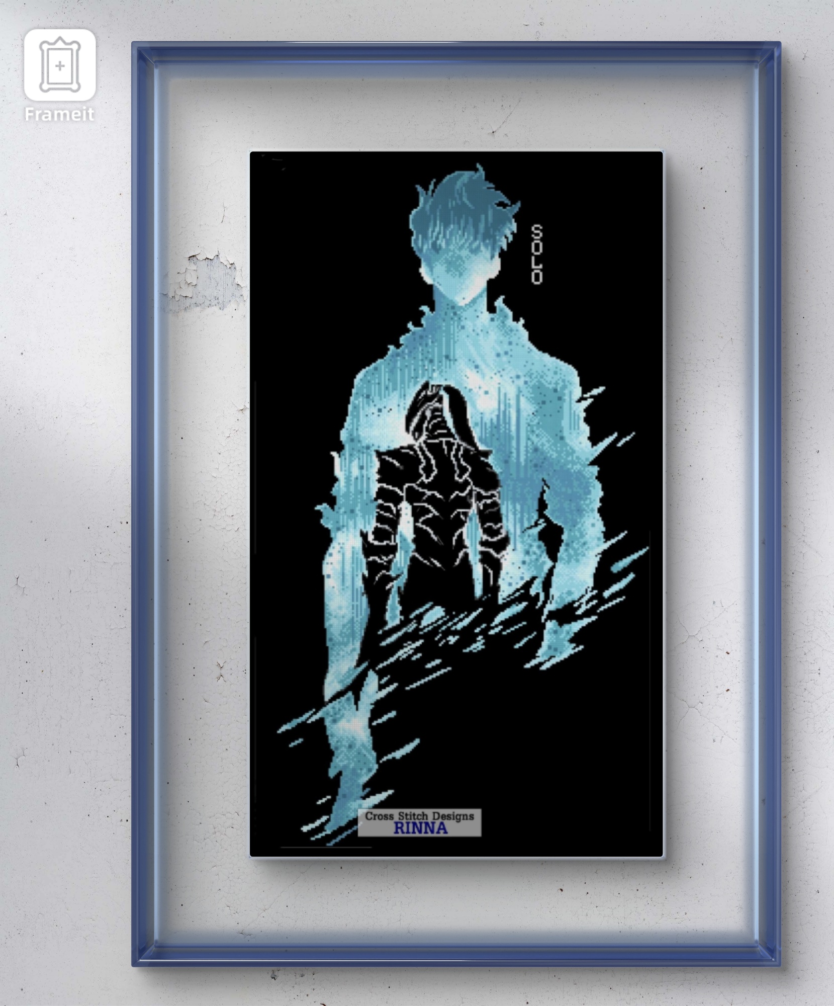 Anime Design Solo Leveling Sung JinWoo s Silhouette - Cross Stitch PDF ...