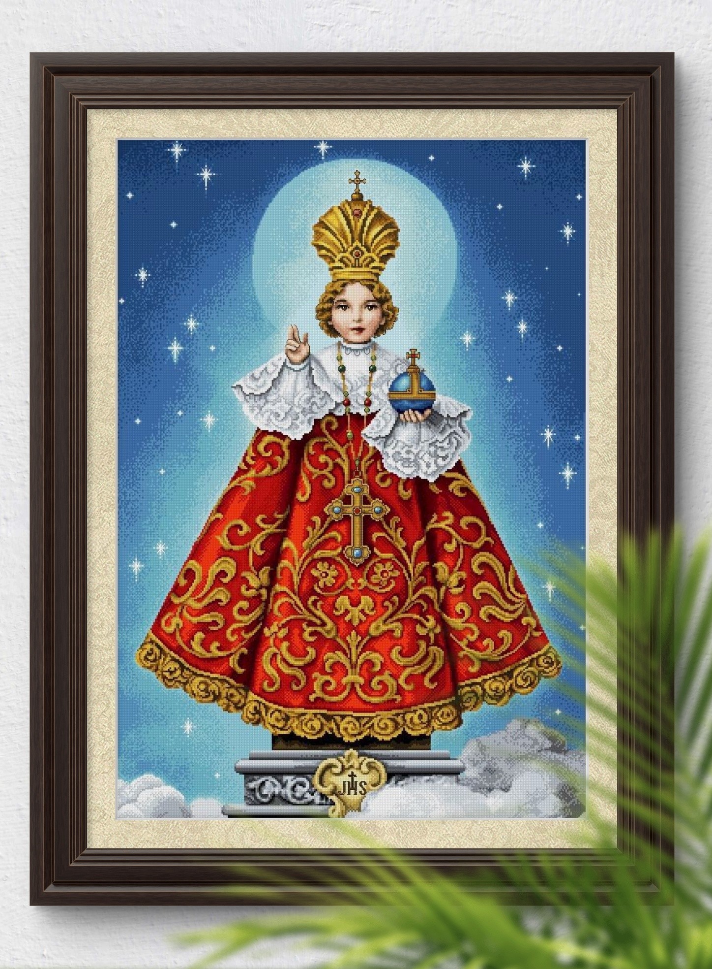 Religious Icon Santo Nino in Red Robe (Revised) Cross Stitch Pattern PDF Downloadable Print - Payhip