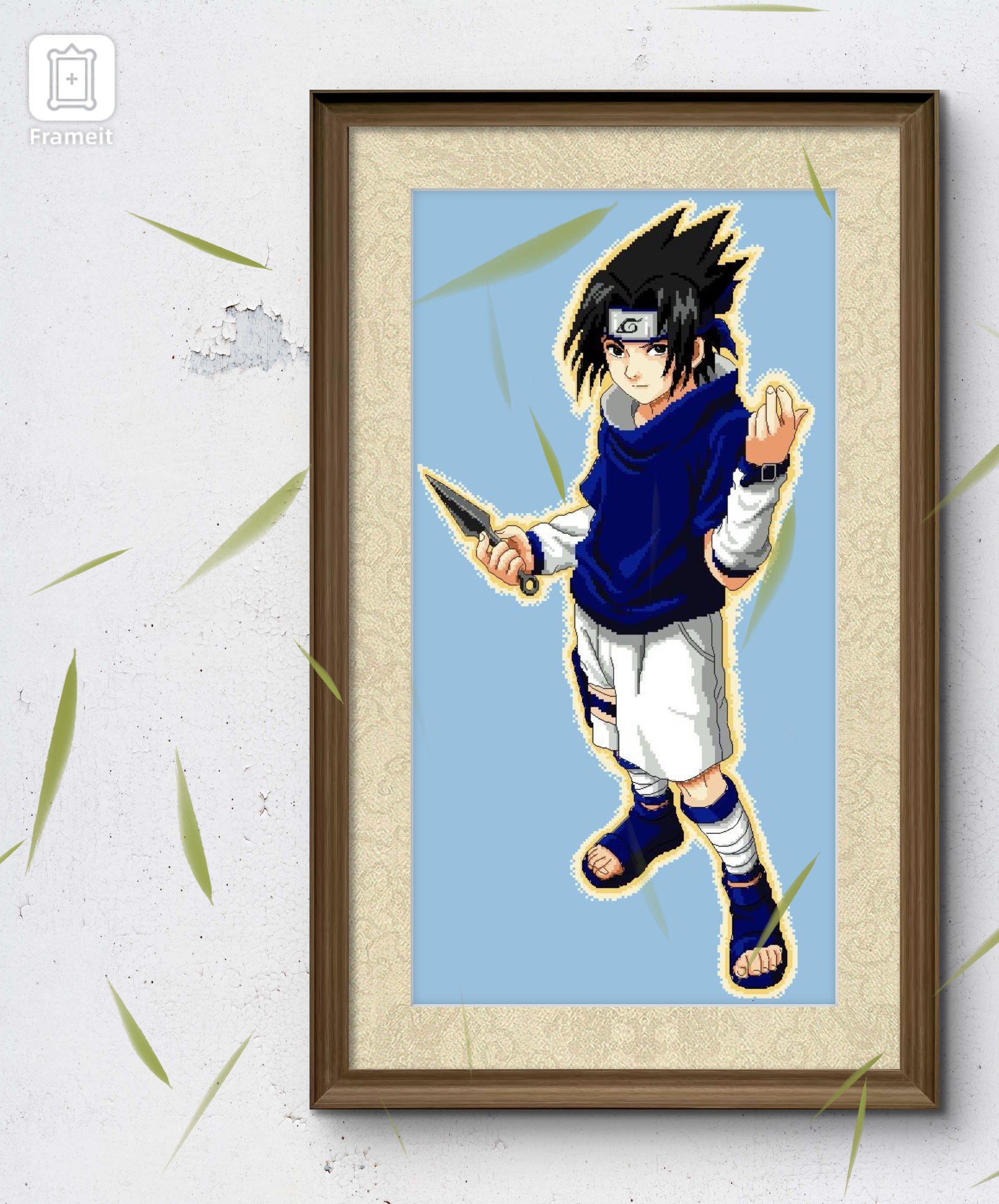 Anime Design Naruto -SASUKE - Cross Stitch PDF Downloadable Pattern ...