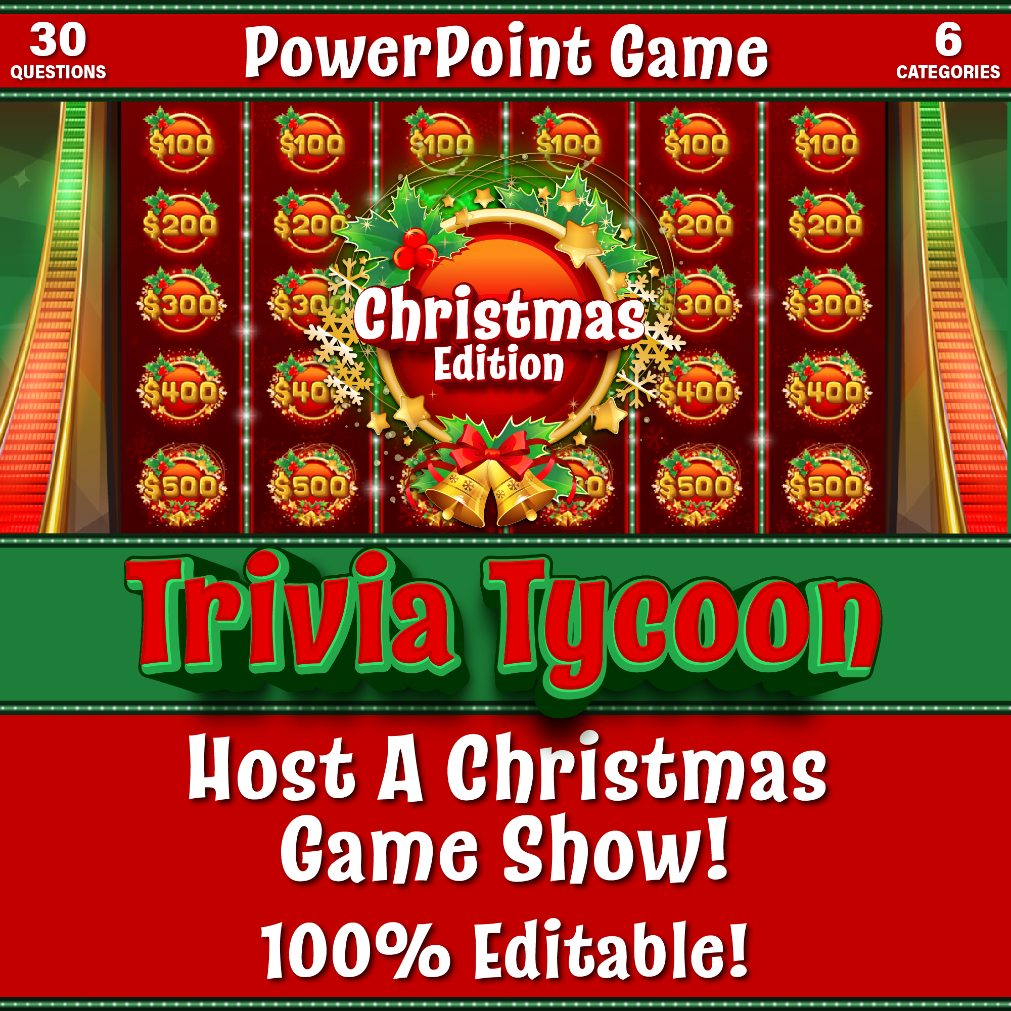 Christmas Trivia Tycoon PowerPoint Game