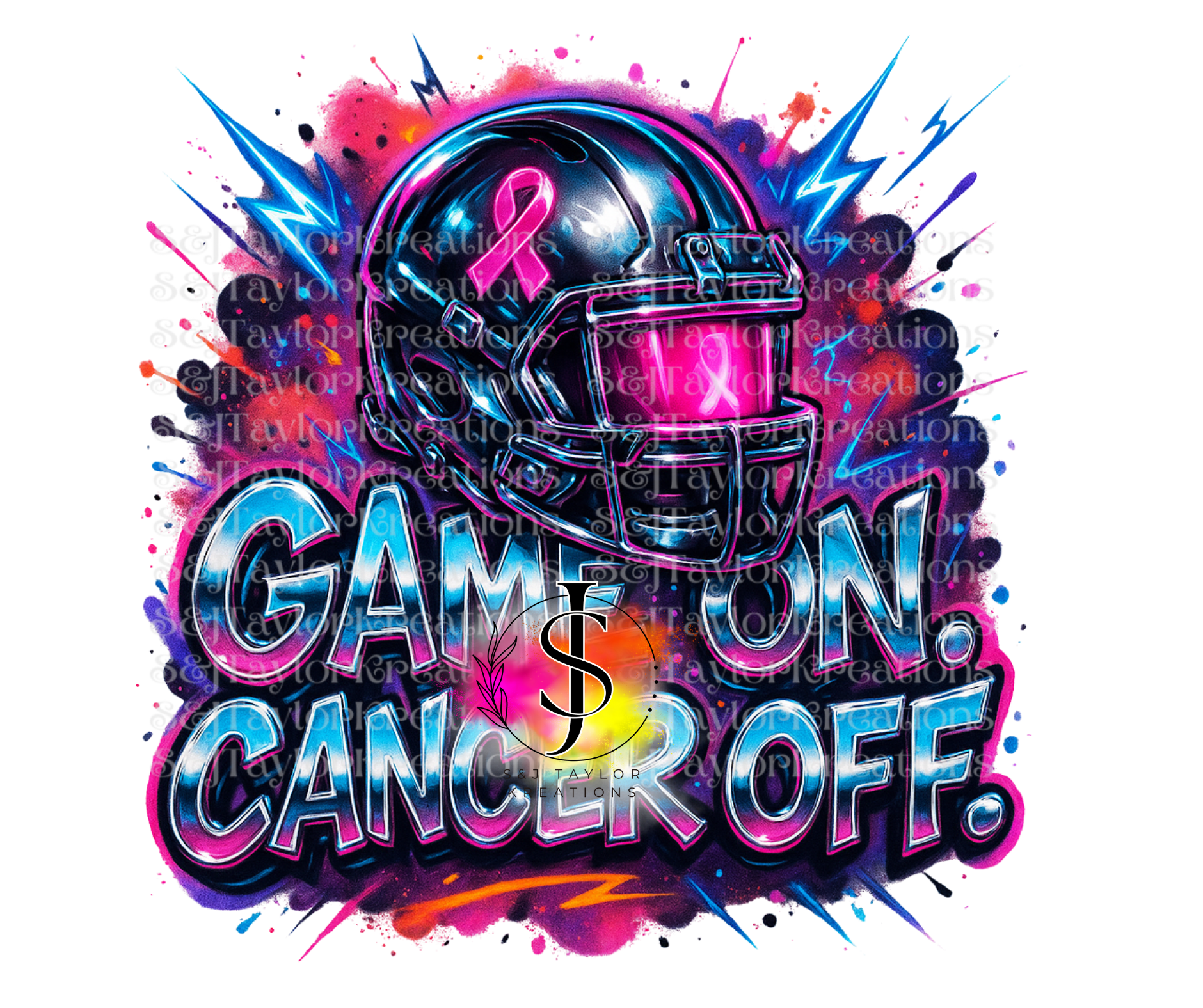 Game on Cancer off Football PNG - Payhip