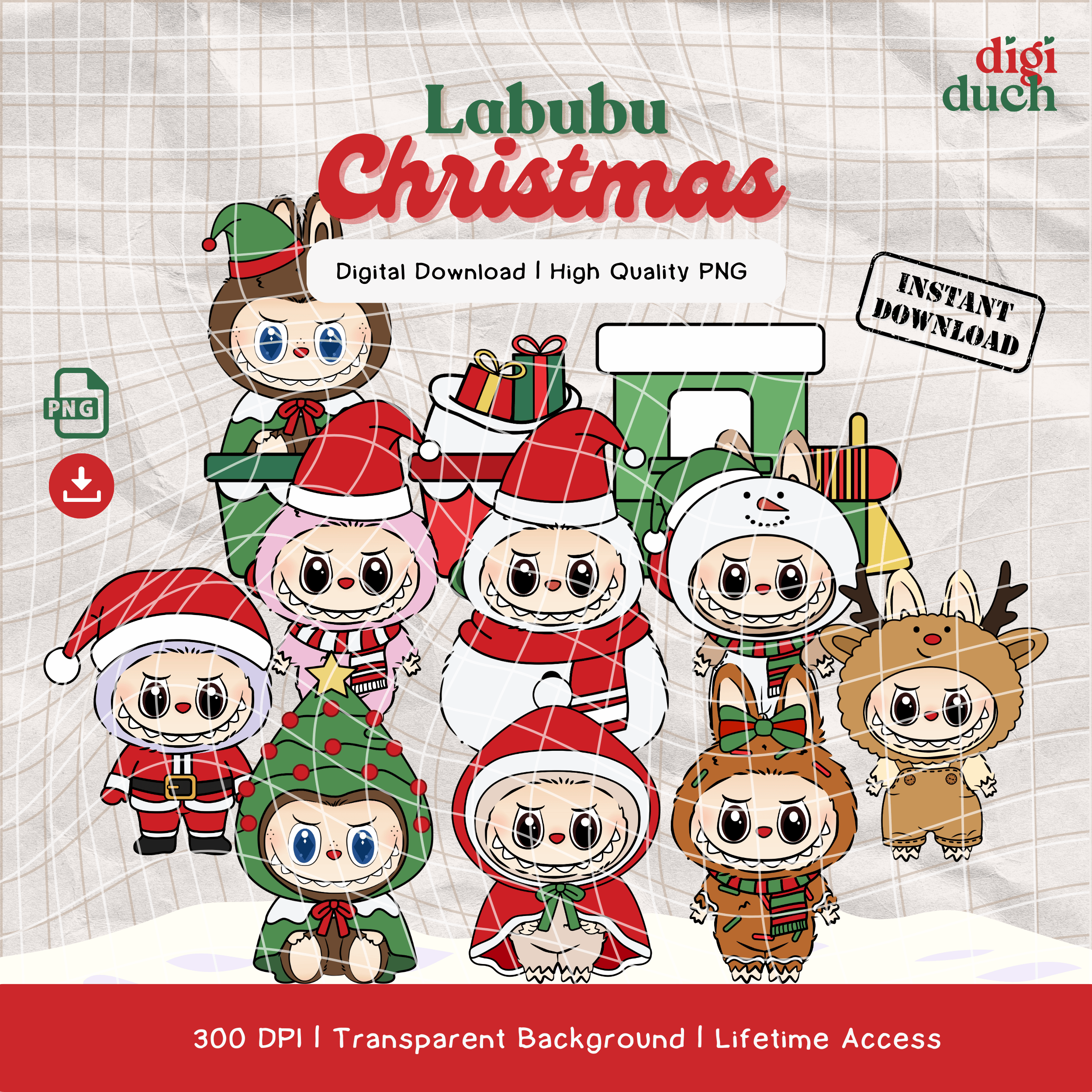 Sweet Labubu PNG, Labubu Valentine PNG, Digital Download, Commercial ...