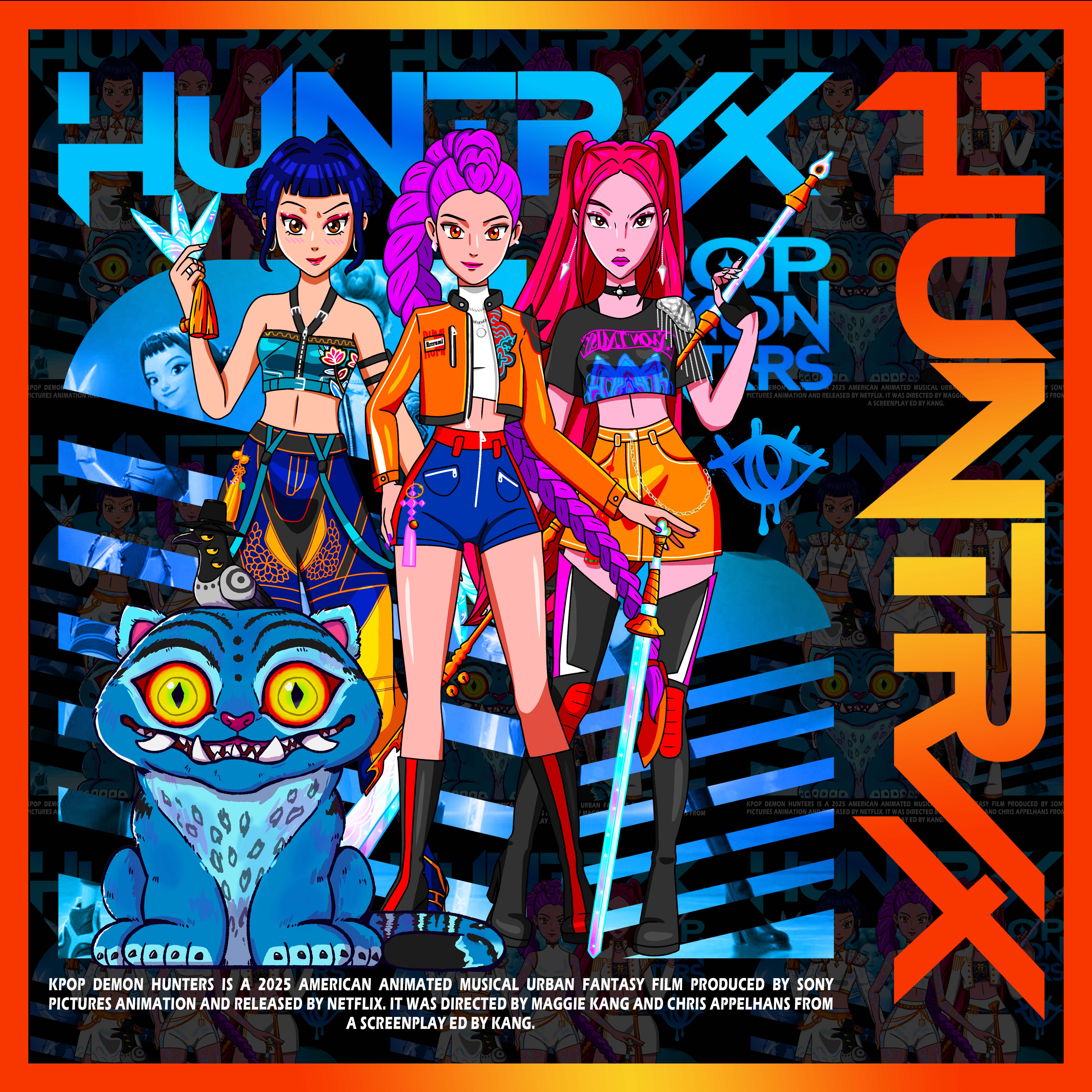 Huntrix KPOP Demon Hunters Anime Png Design - Payhip