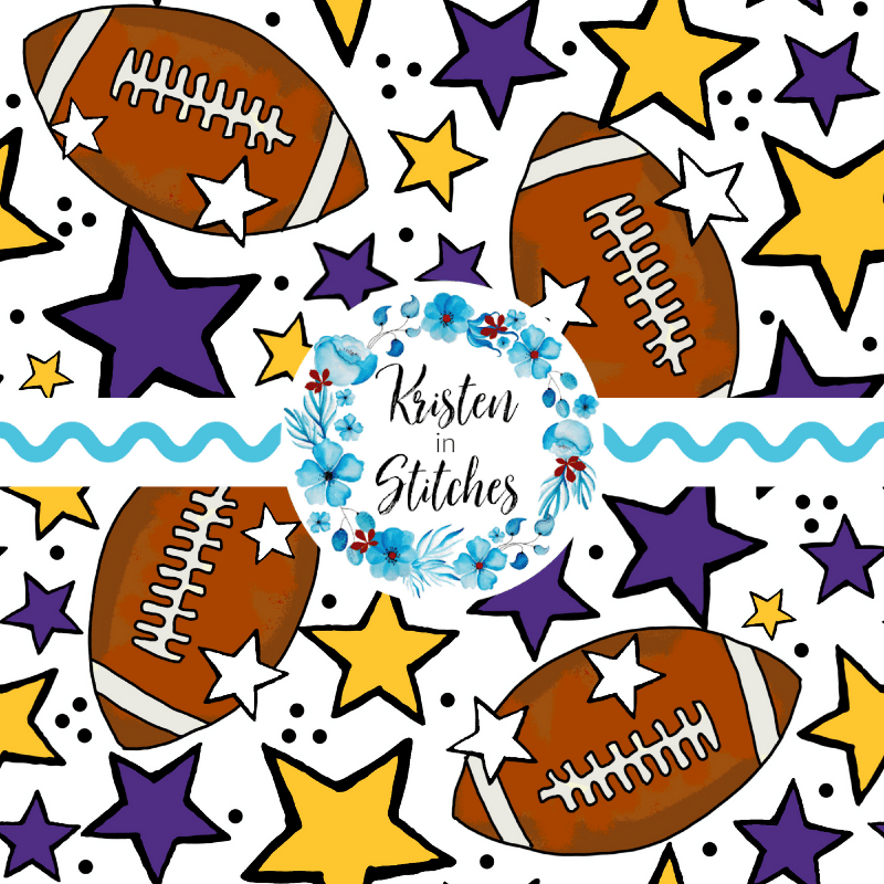 Football Team Spirit Seamless Pattern, Minnesota Vikings Colors Purple ...