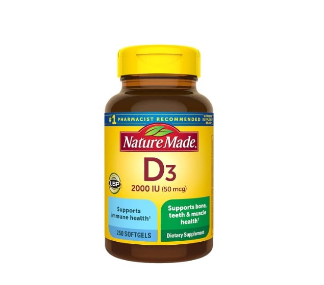 Nature Made Vitamin D3 2000 IU (50 mcg), Vitamin D Supplement for Bone ...