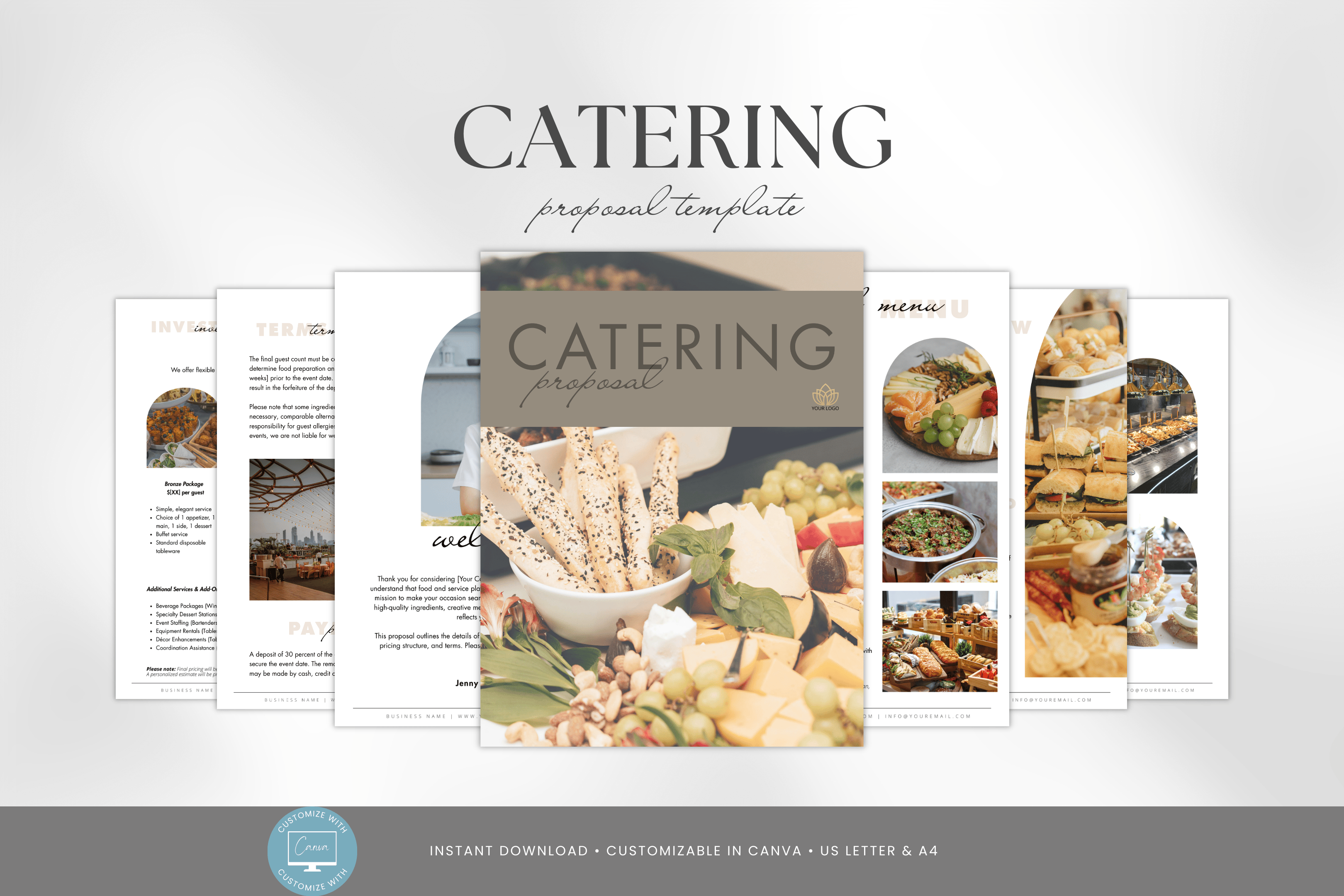 Catering Proposal Template, Editable Catering Business Proposal Form ...