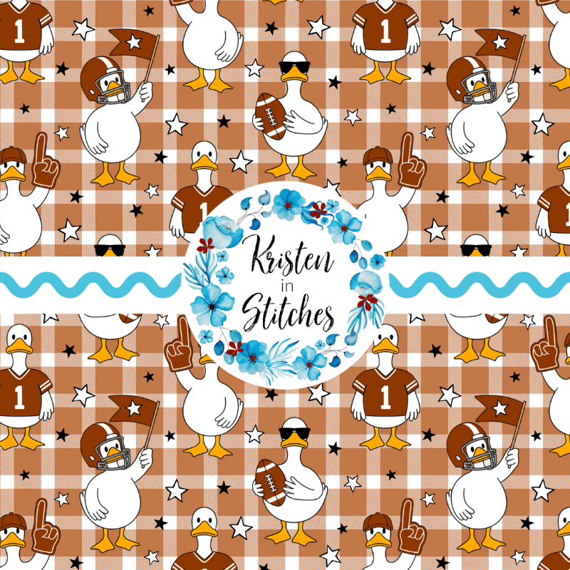 Silly Goose Football Team Spirit Seamless Pattern, Brown - Payhip