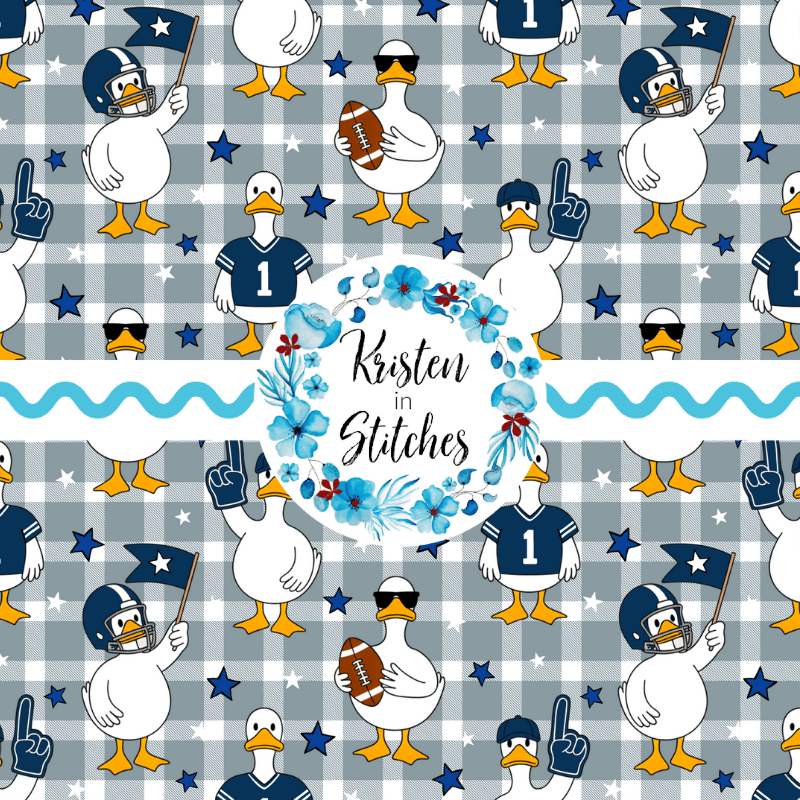 Silly Goose Football Team Spirit Seamless Pattern, Dallas Cowboys ...