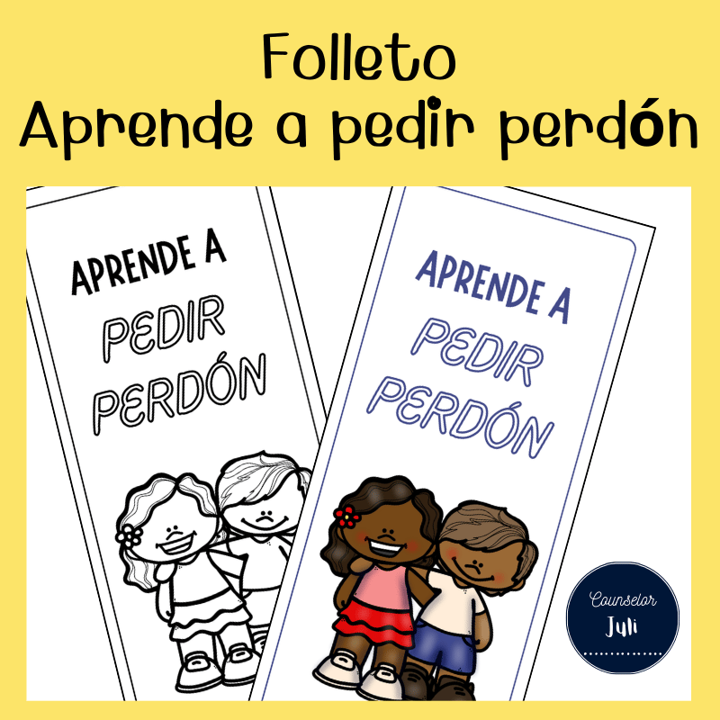 Tríptico - Aprende a pedir perdón - resolución de problemas