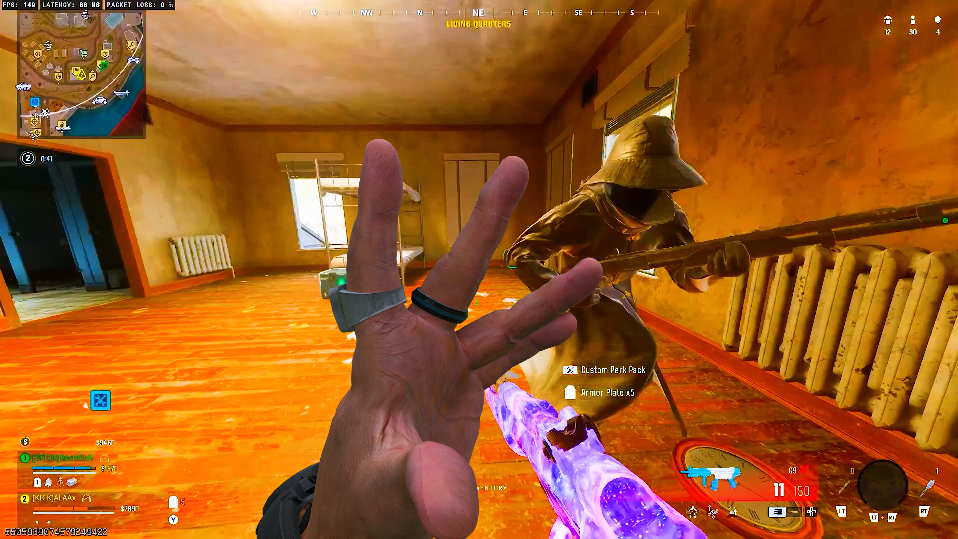 Nose Finger Wiggle Hand Gesture