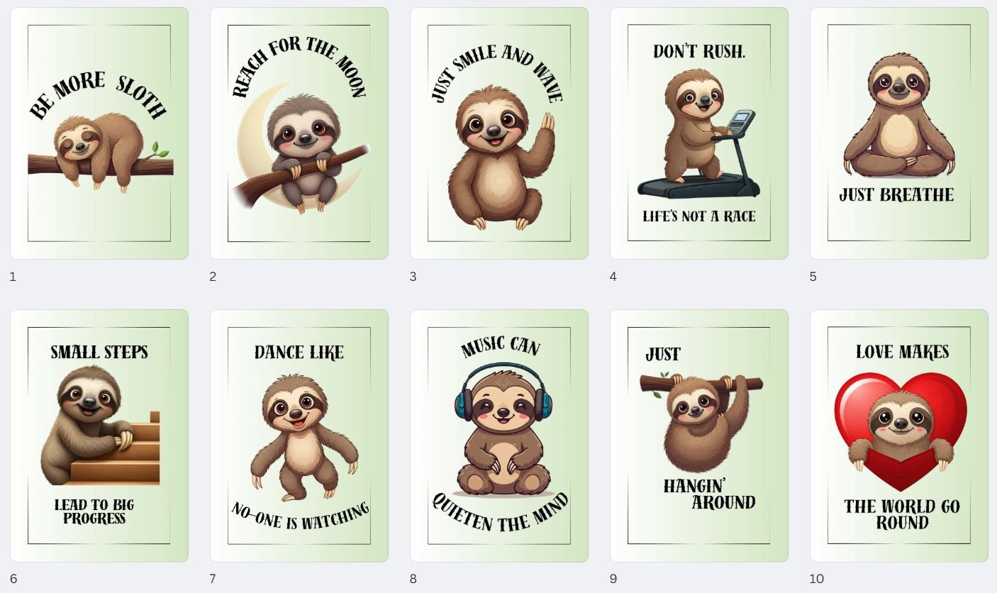 Be more sloth posters - Payhip