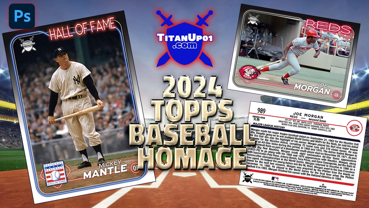2024 Topps Baseball Homage Photoshop PSD Templates
