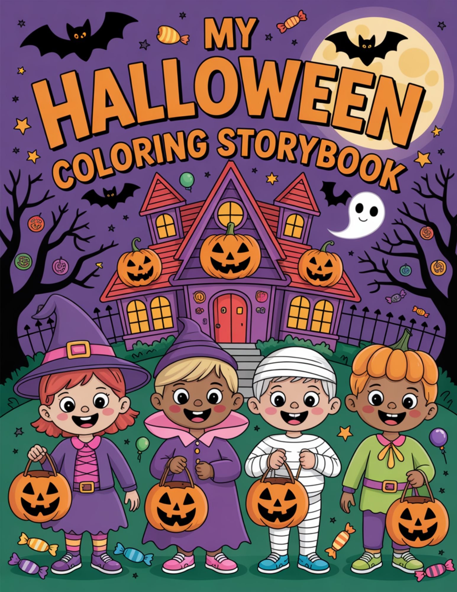 My Halloween Coloring Storybook - A printable Halloween adventure for ...