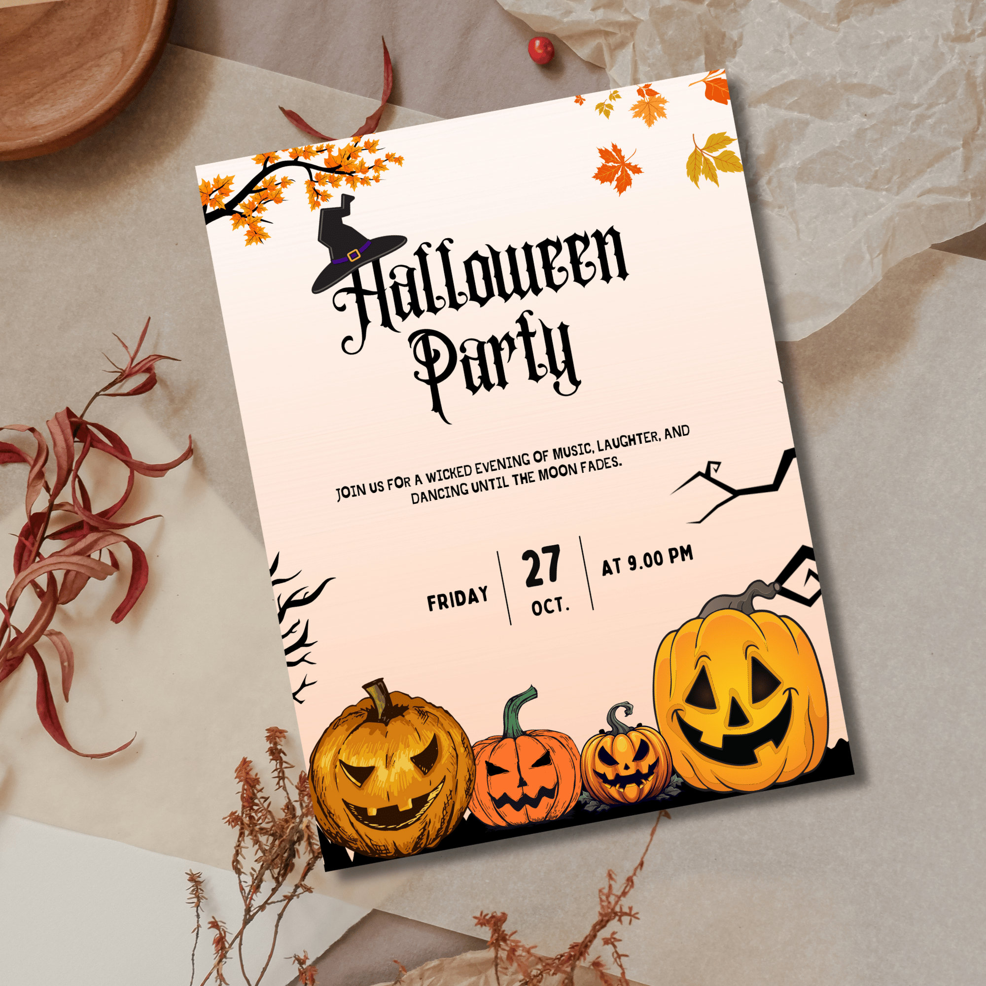Editable Little Boo Bash Halloween Invitation | Cute Ghost Kids’ Party ...