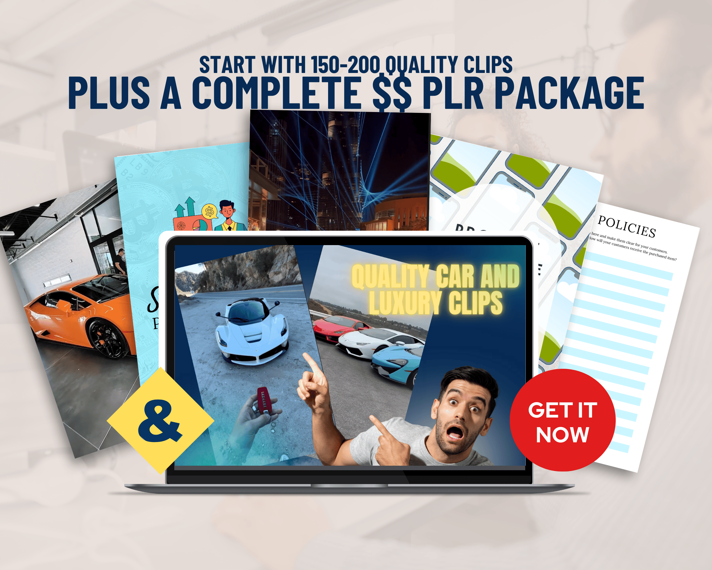 150-200 Car and luxury clips Start a $1k a day PLR Business - Payhip