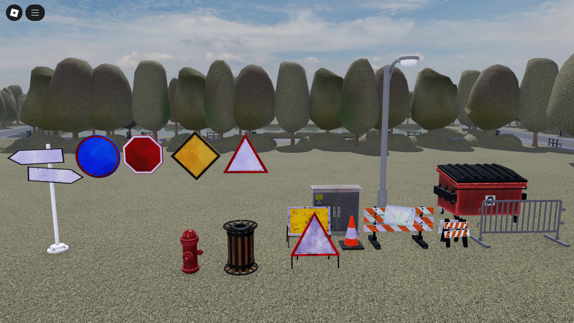 Roblox City Street Asset Pack – Signs, Lights & Props