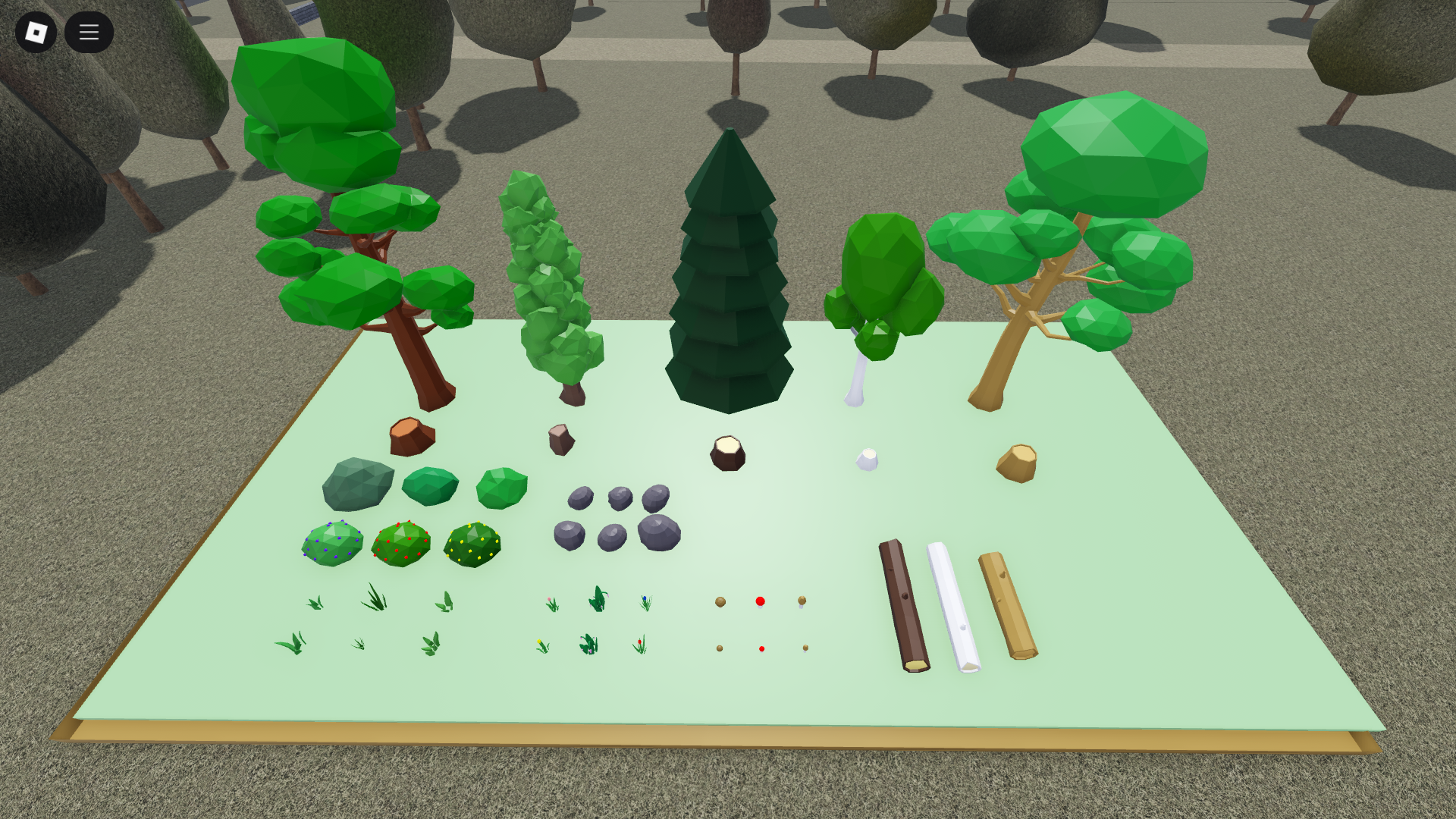 Nature Lowpoly Roblox Asset Pack – Trees, Rocks & Terrain Props
