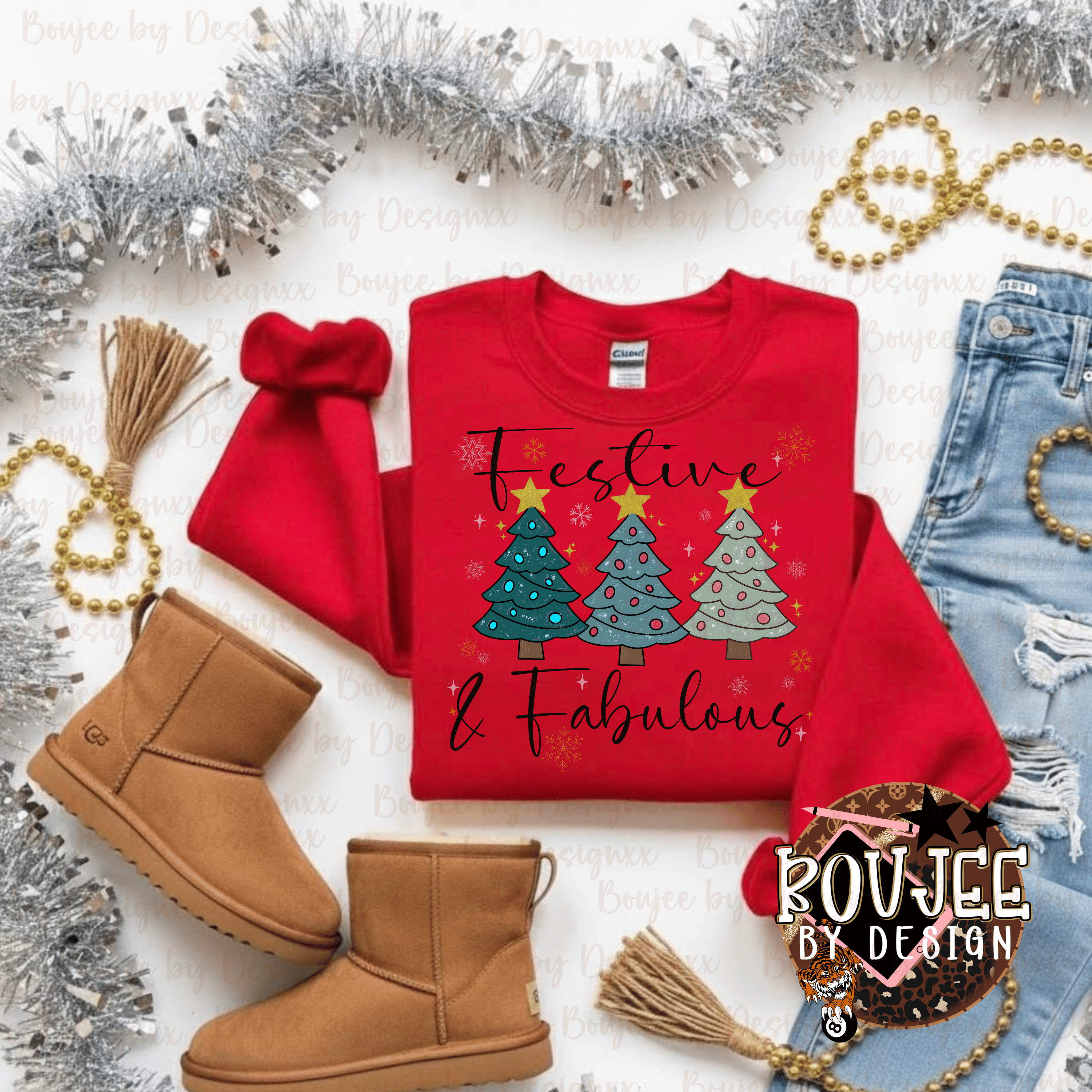 Festive & Fabulous Christmas Tree PNG | Holiday Sublimation Design ...