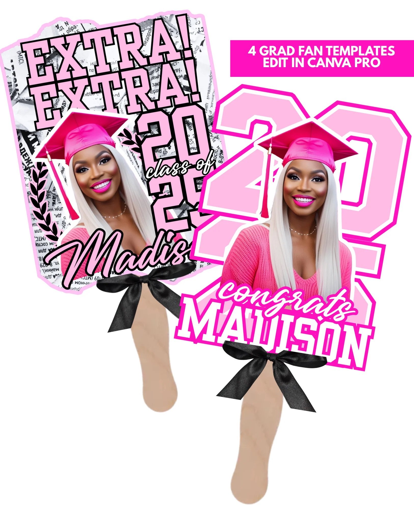 Grad Fans Pink - Payhip
