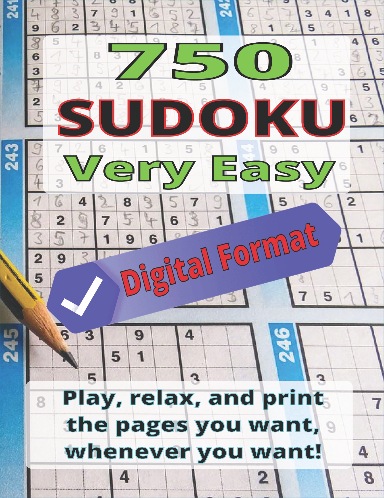 750 Very Easy Sudoku | Printable Digital File | Logic Game for Everyone ...