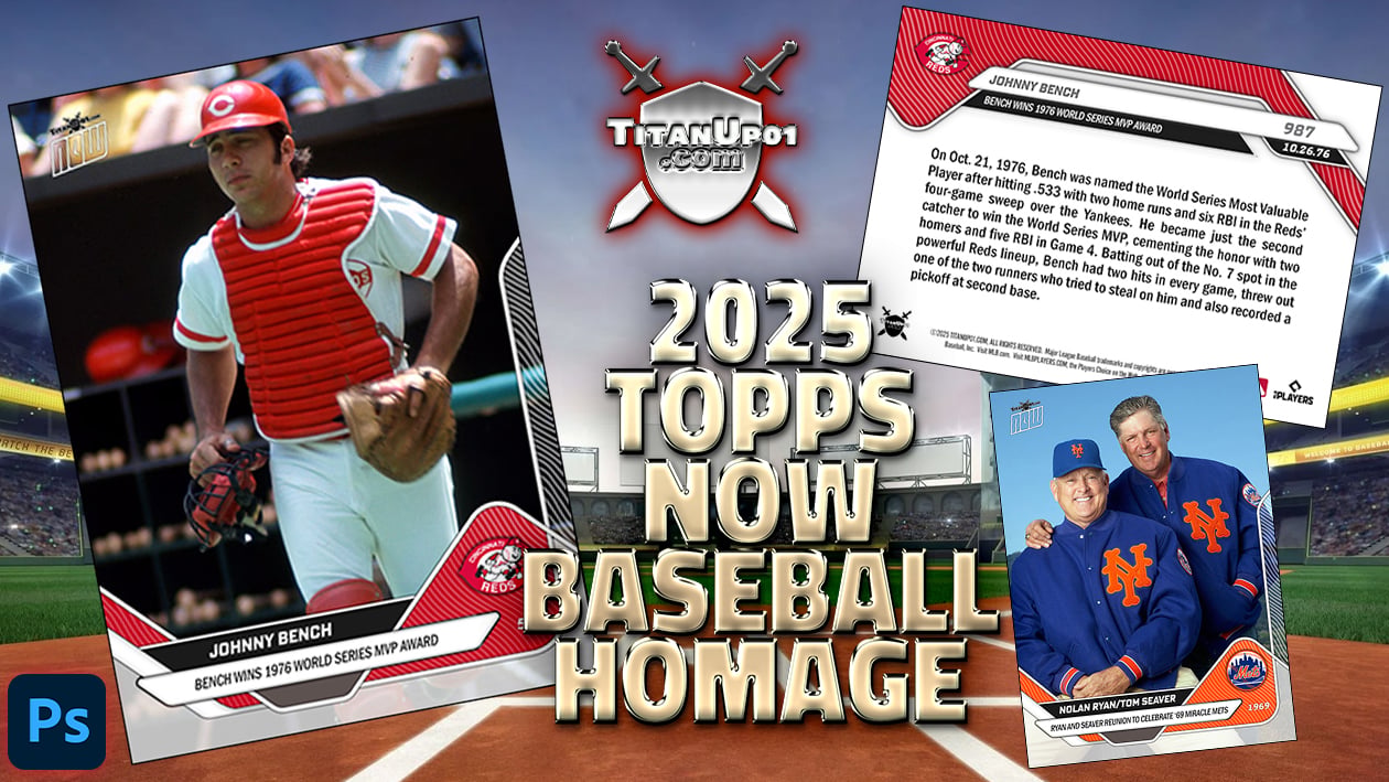 2025 Topps Now Baseball Homage Photoshop PSD Templates