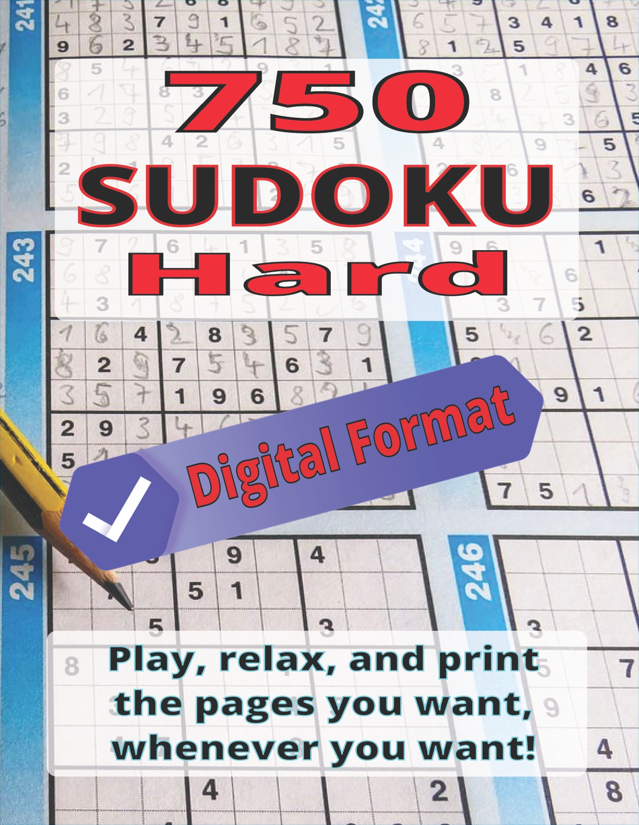 750 Hard Sudoku | Printable Digital File | Logic Game for Experts - Payhip
