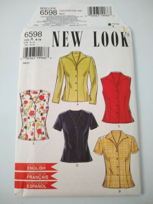 New Look 6598 Misses Tops Pattern Sizes 8-18