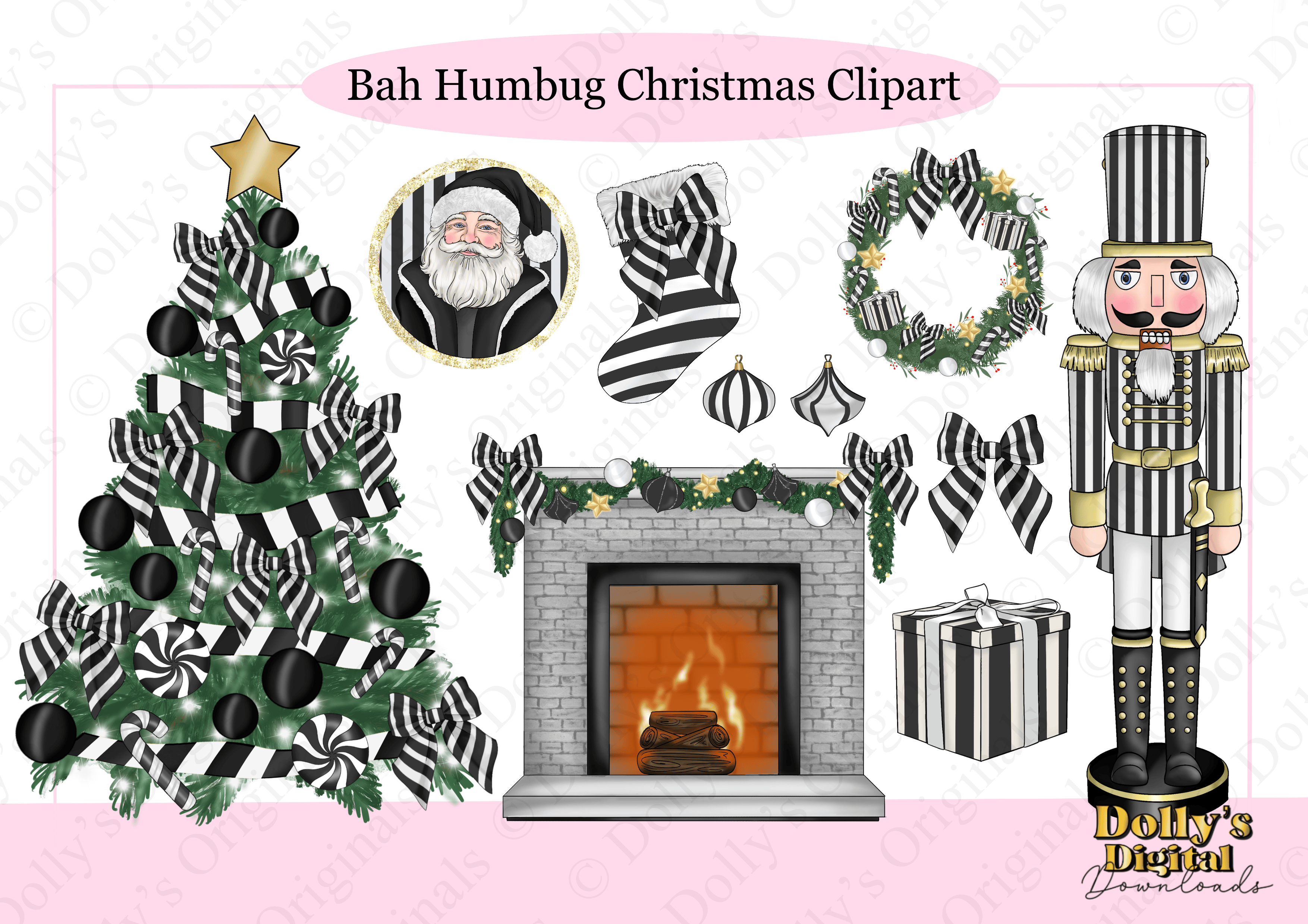 Bah Humbug Christmas Clipart - Payhip