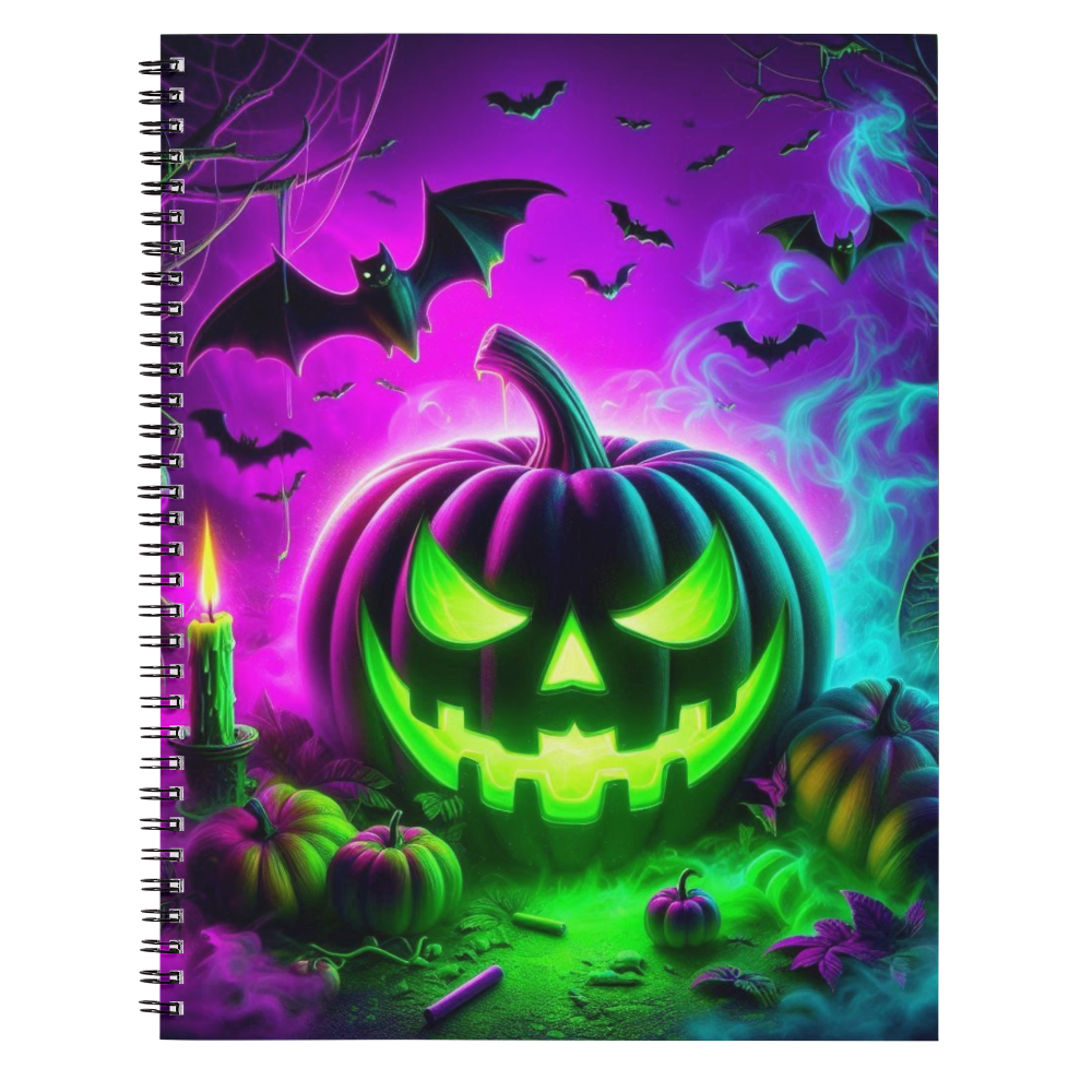Halloween Vibes - Holographic Pumpkins and Bats PNG - Payhip