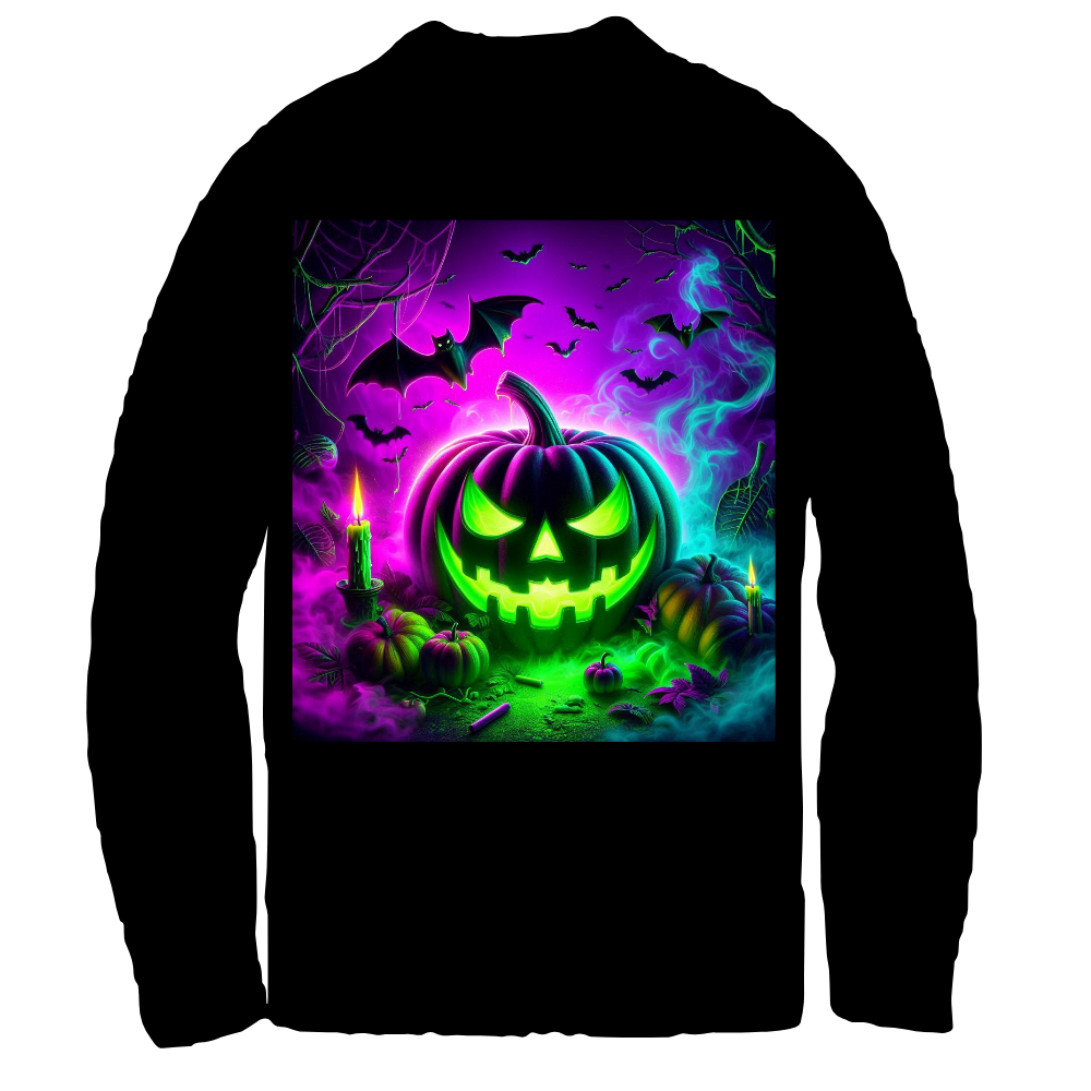 Halloween Vibes - Holographic Pumpkins and Bats PNG - Payhip